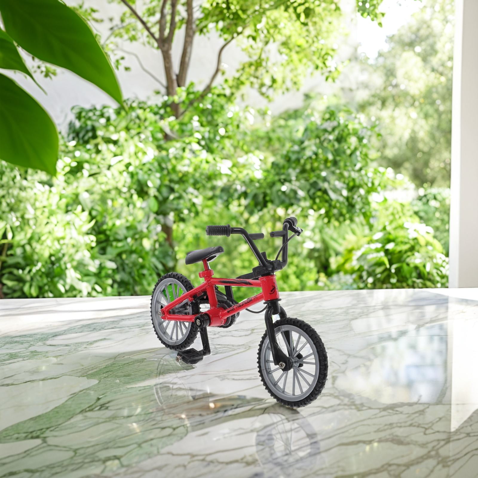 HOMEMAXS Miniature Dollhouse Bicycle Prop Realistic Mini Simulation Bike for Dollhouse Scenes ...