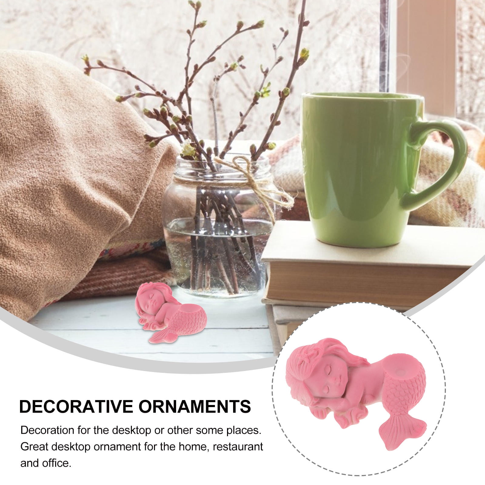 HOMEMAXS Miniature Mermaid Model Sleeping Mermaid Statue Mermaid ...