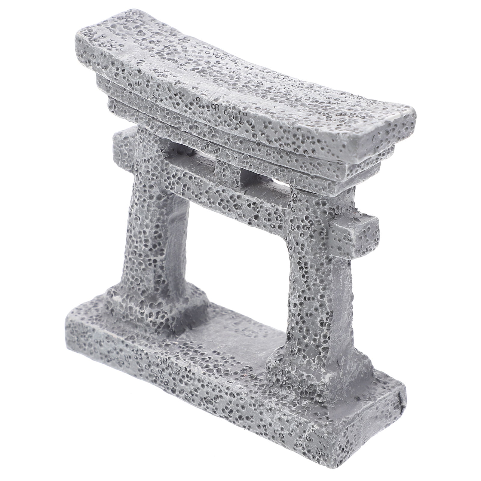 HOMEMAXS Miniature Resin Torii Gate for Mini House Decor Dark Grey ...