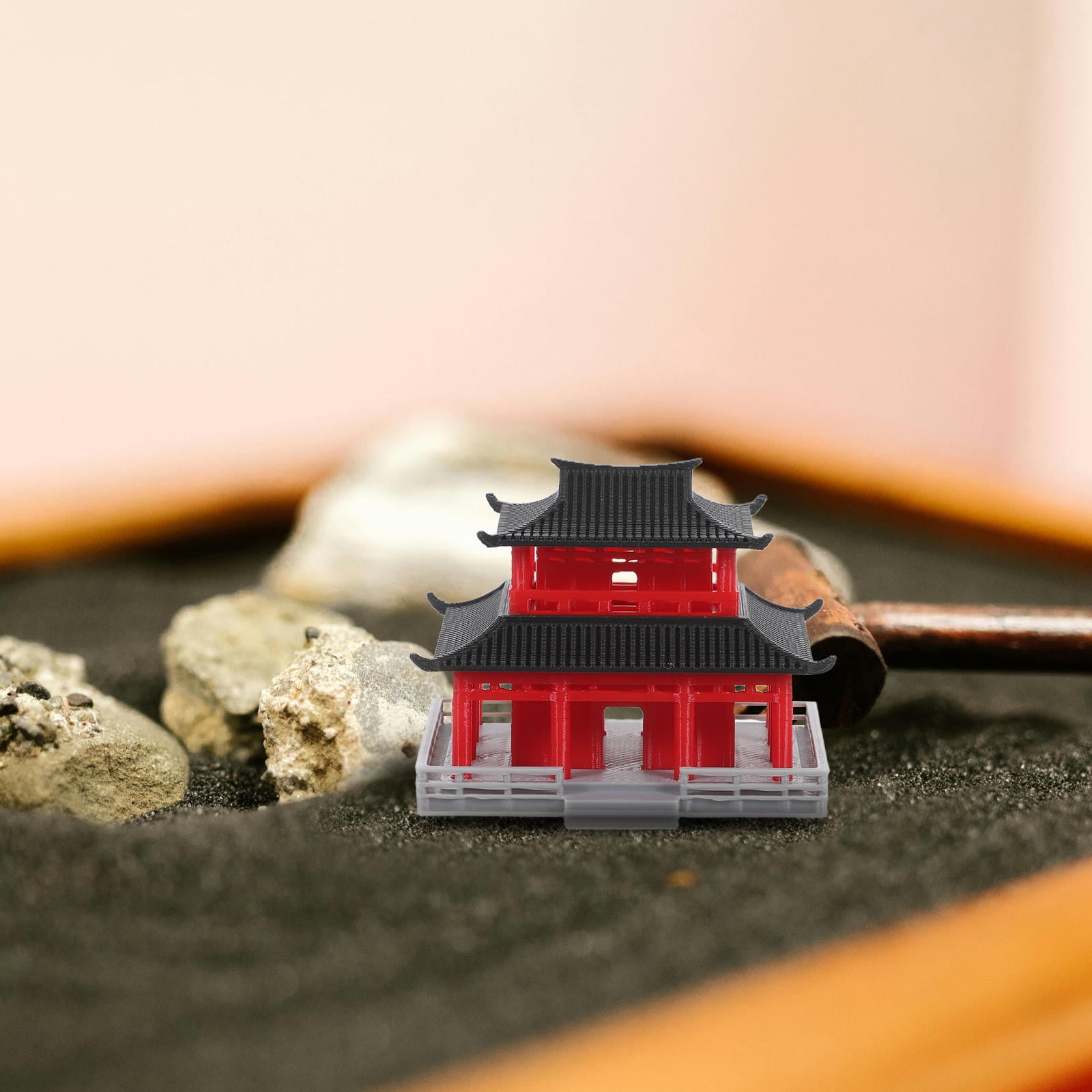 HOMEMAXS Miniature Statue Mini Pavilion Tower Chinese Pavilion Pagoda ...