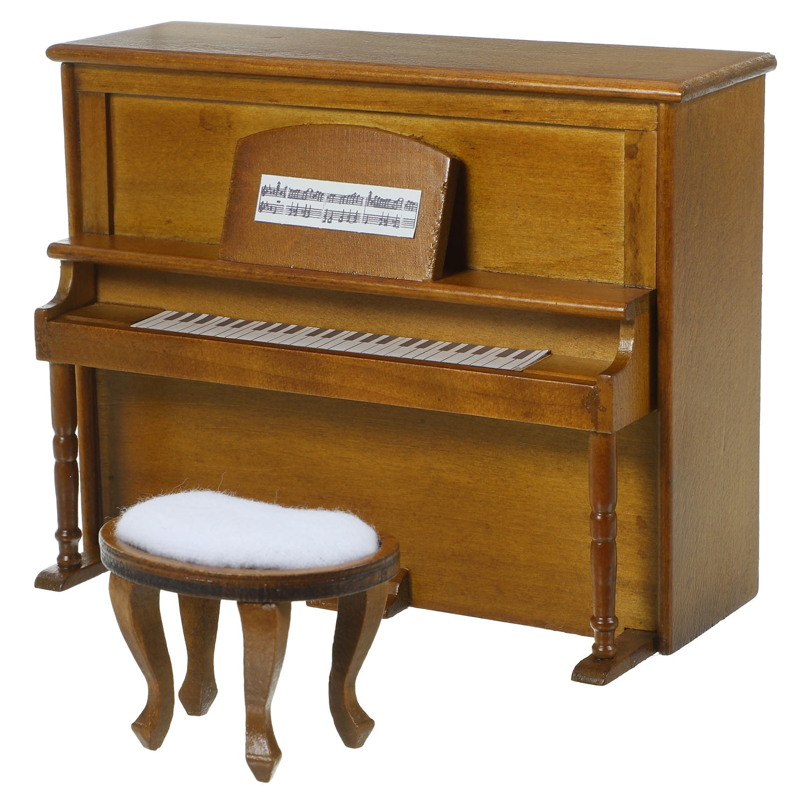 HOMEMAXS Miniature Upright Piano Doll House Accessories Model Furniture ...