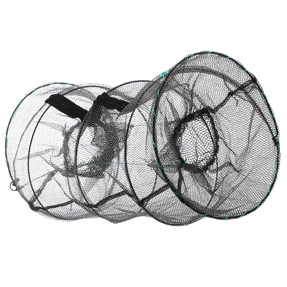HOMEMAXS Minnow Trap Cylindrical Crabs Trap Crawfish Fishing Net ...