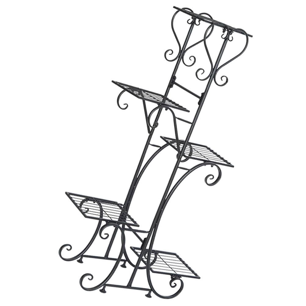 HOMEMAXS Modern Living Room Storage Shelf Practical Indoor Iron Flower ...