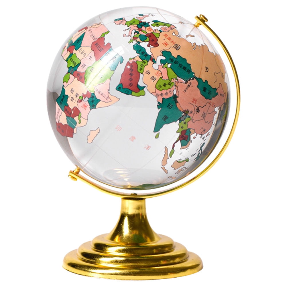 HOMEMAXS Modern Style Crystal Globe Decoration Desktop Globe Craft ...