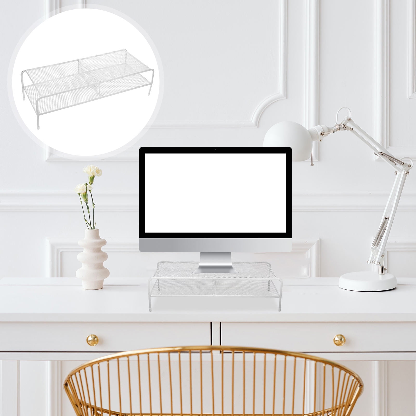 HOMEMAXS Monitor Stand Desk Desktop Computer Elevated Bracket Raised ...