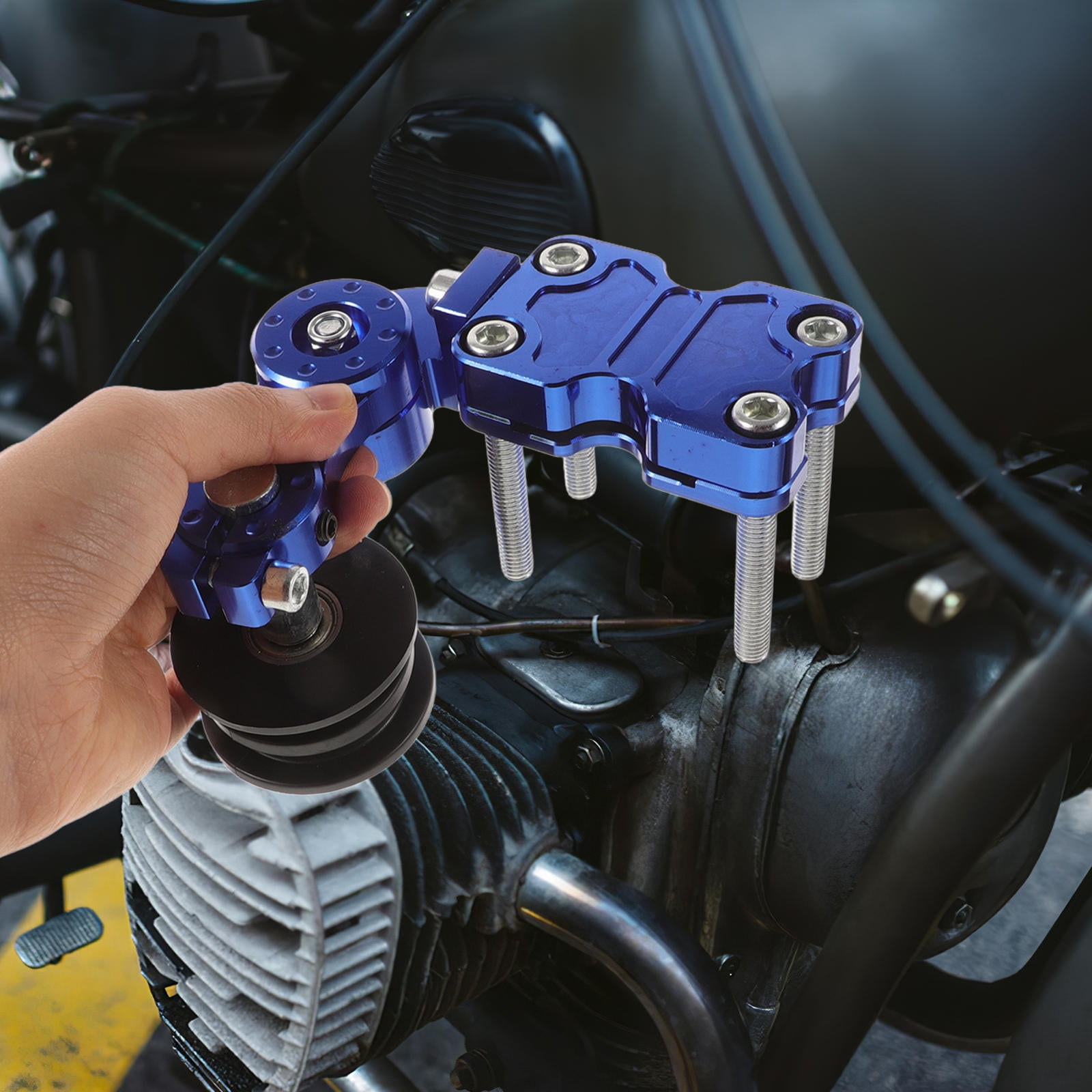 HOMEMAXS Motorcycle Chain Tensioner Motorcycle Tension Adjuster Wheel ...