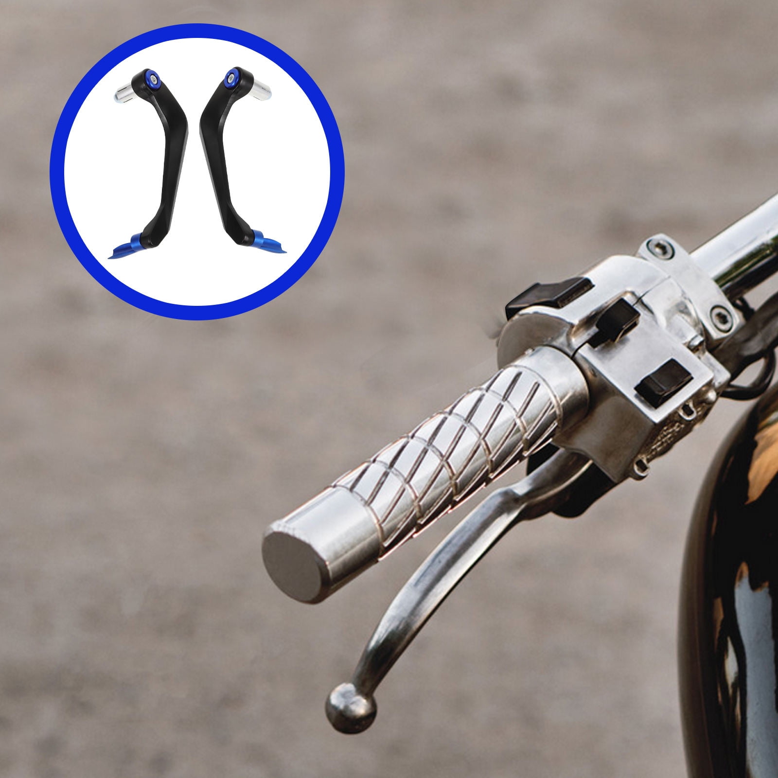 HOMEMAXS Motorcycle Hand Guard Protector 17.50X6.00X1.50CM Blue ...