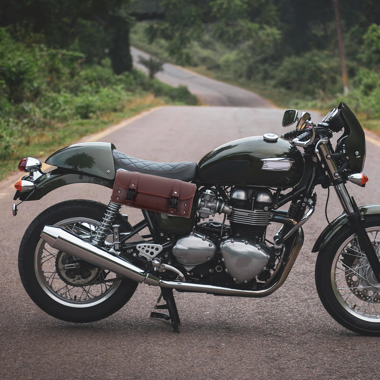 HOMEMAXS Motorcycle Side Bag Motorcycle Rear Rack Seat Bag Luggage ...