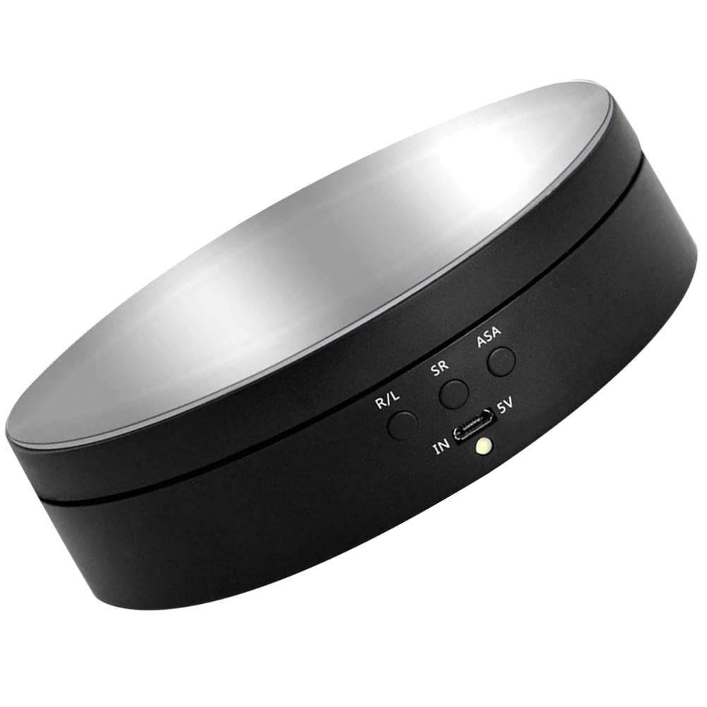 HOMEMAXS Motorized Carousel Turntable Stand USB Power Supply Rotating ...