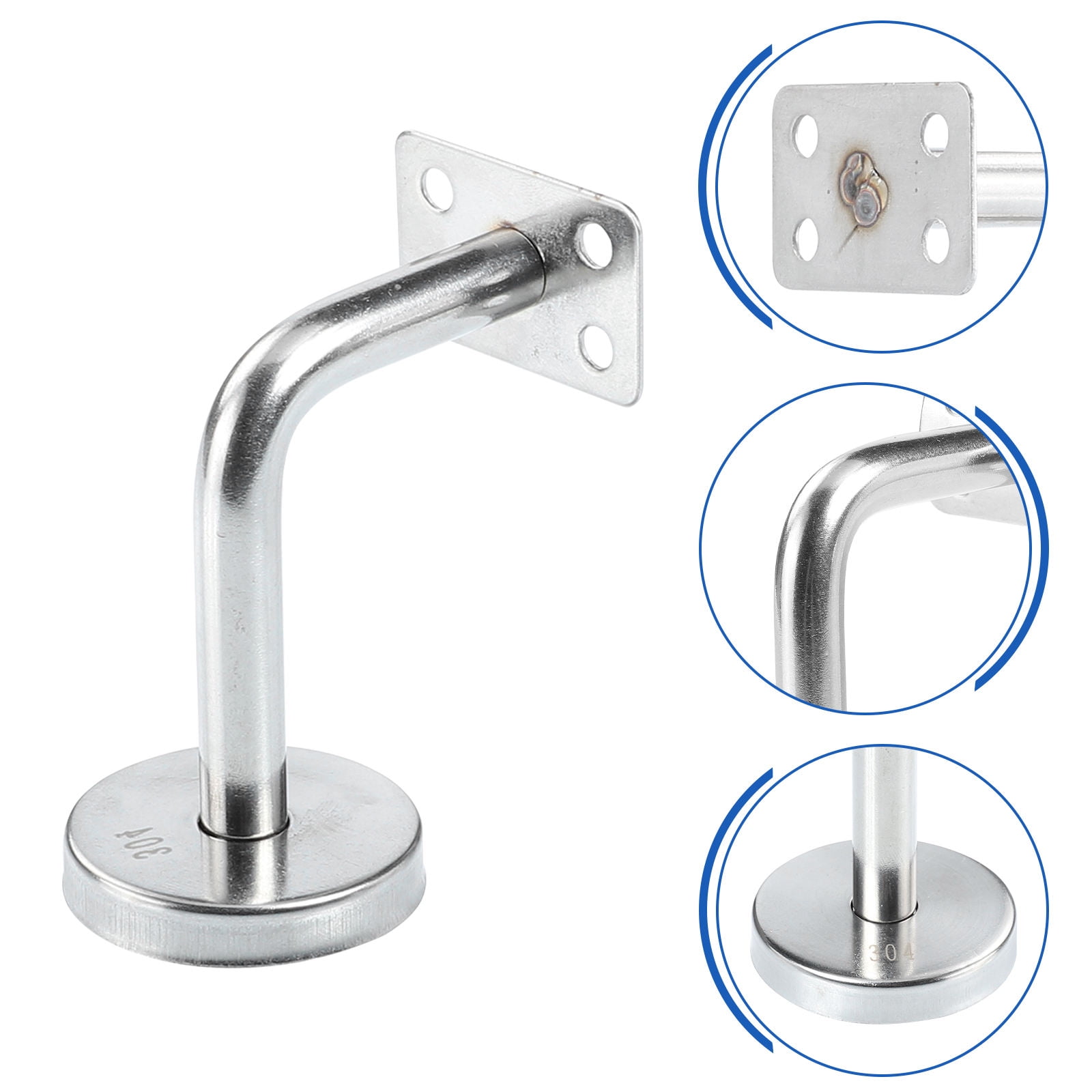 Mounted Brackets for Home Practical Handrail Holder Stainless Steel 2 ...