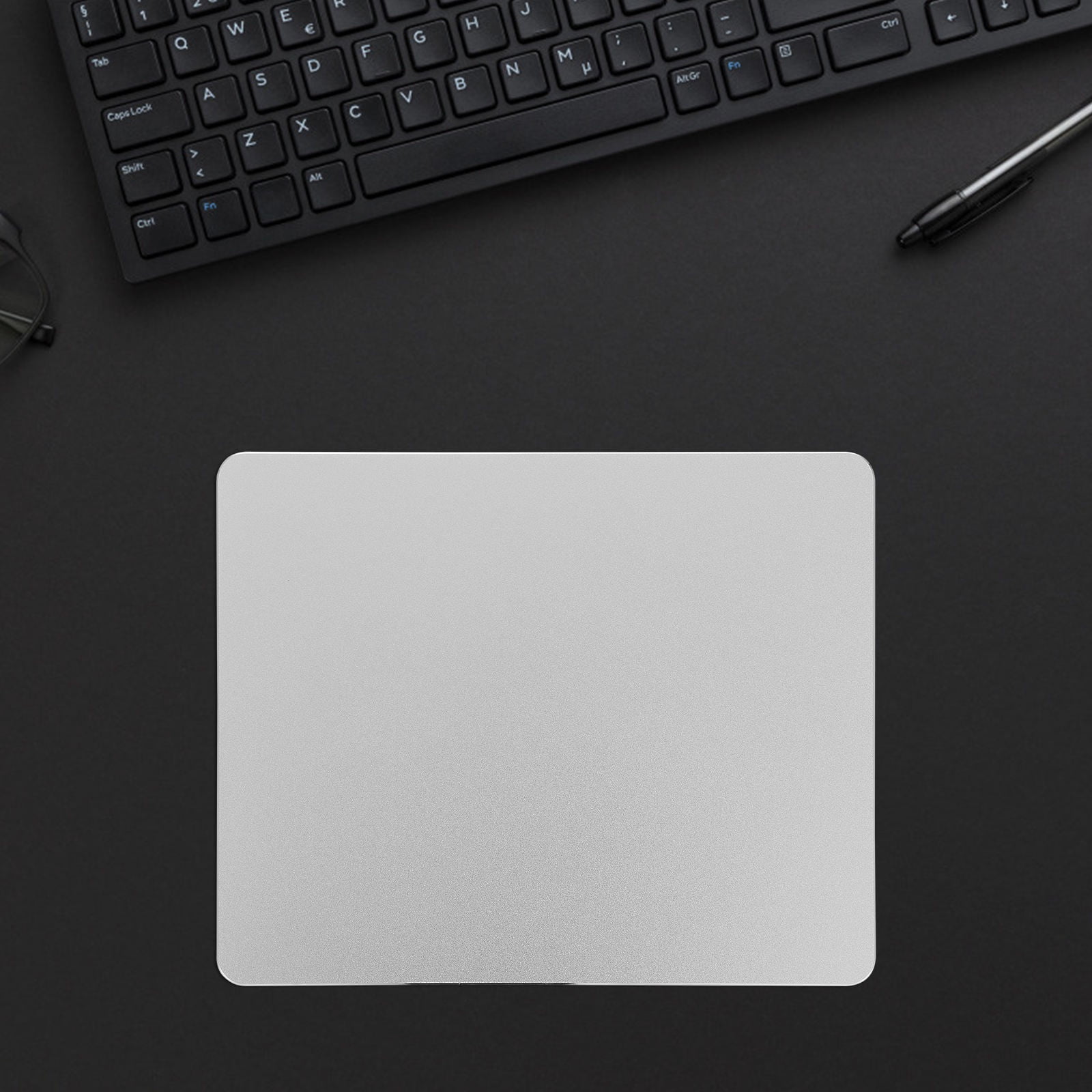 Mouse Pad Aluminum Office Double-sided Desk Decor Computer Silver ...