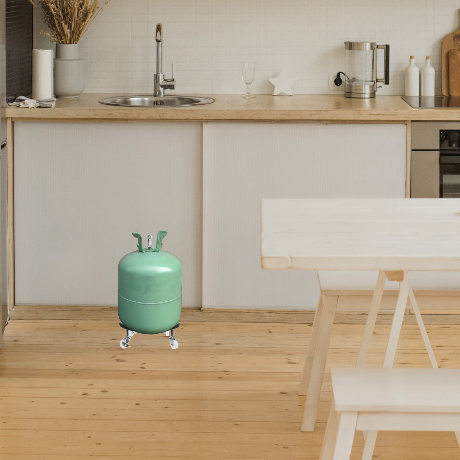 HOMEMAXS Movable Gas Tank Tray Metal Movable Gas Tank Base With Wheel ...