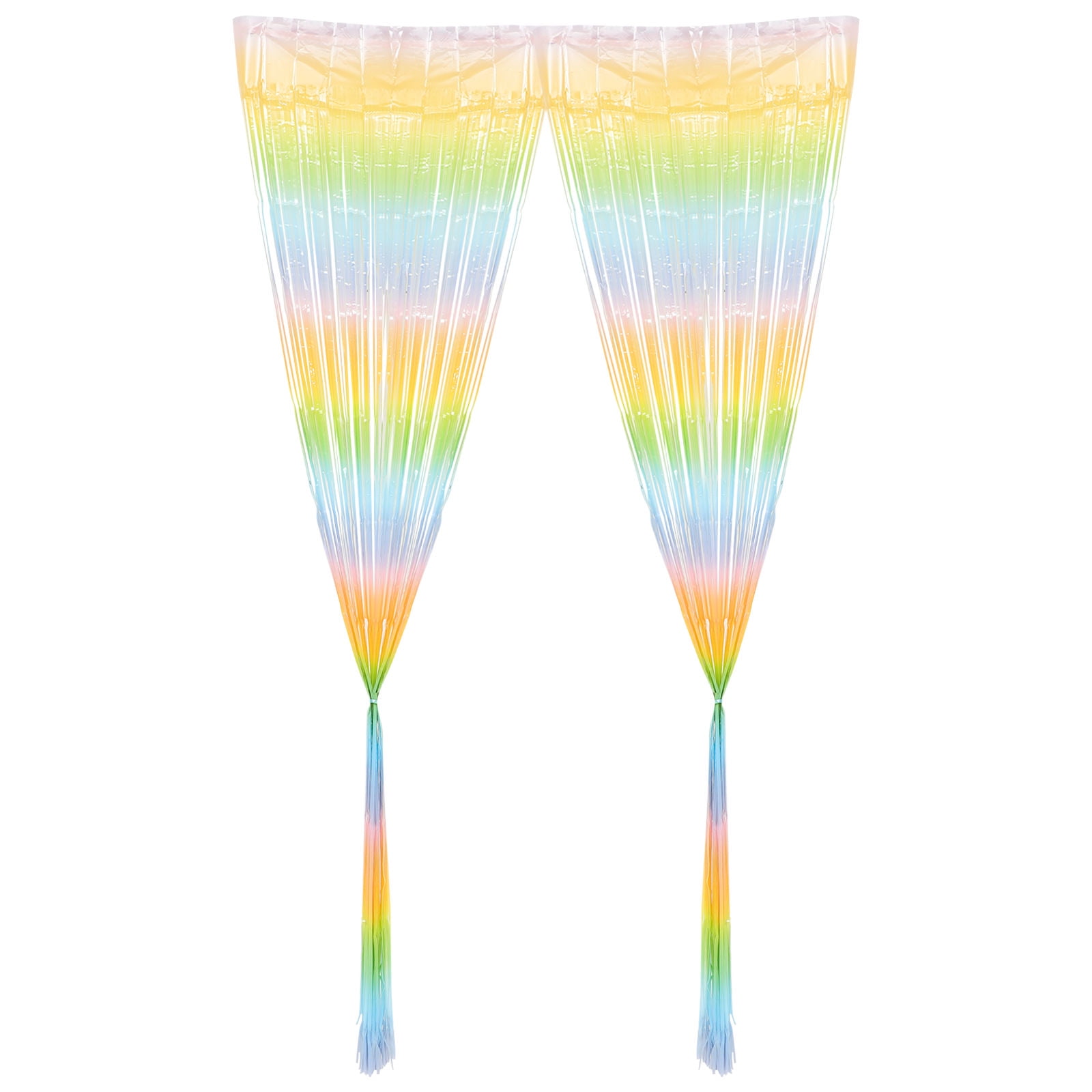 HOMEMAXS Multi Color Foil Fringe Curtain for Bachelorette Party ...