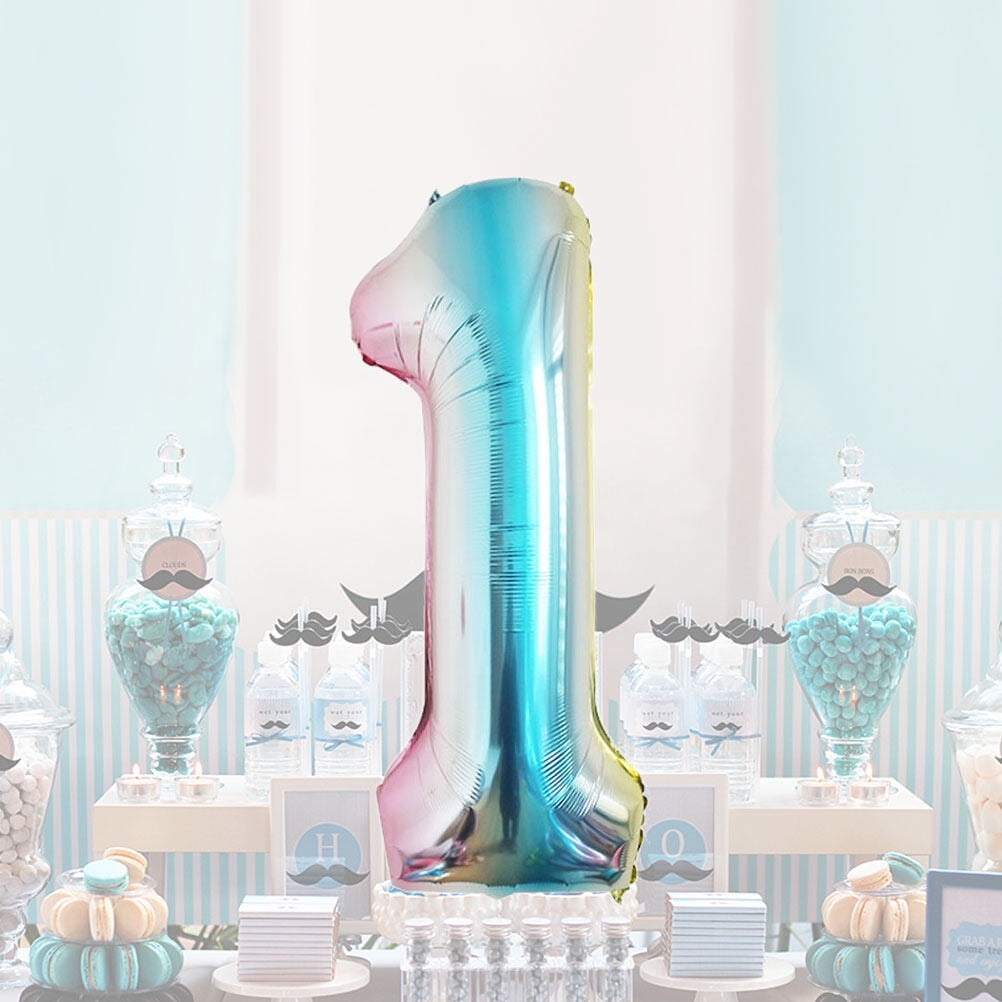 HOMEMAXS Multi Color Number 1 Balloon 42 inch Aluminium Foil for ...