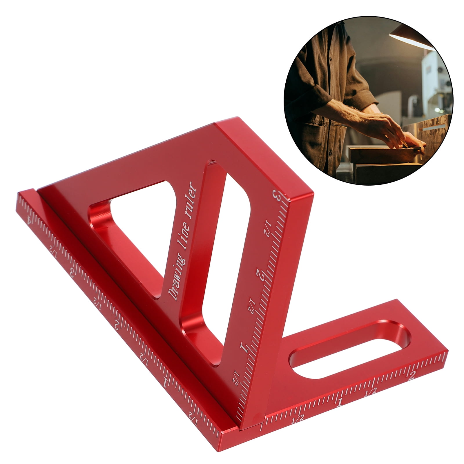 HOMEMAXS Multi-angle Measuring Ruler Square Protractor 45/90 Degree ...