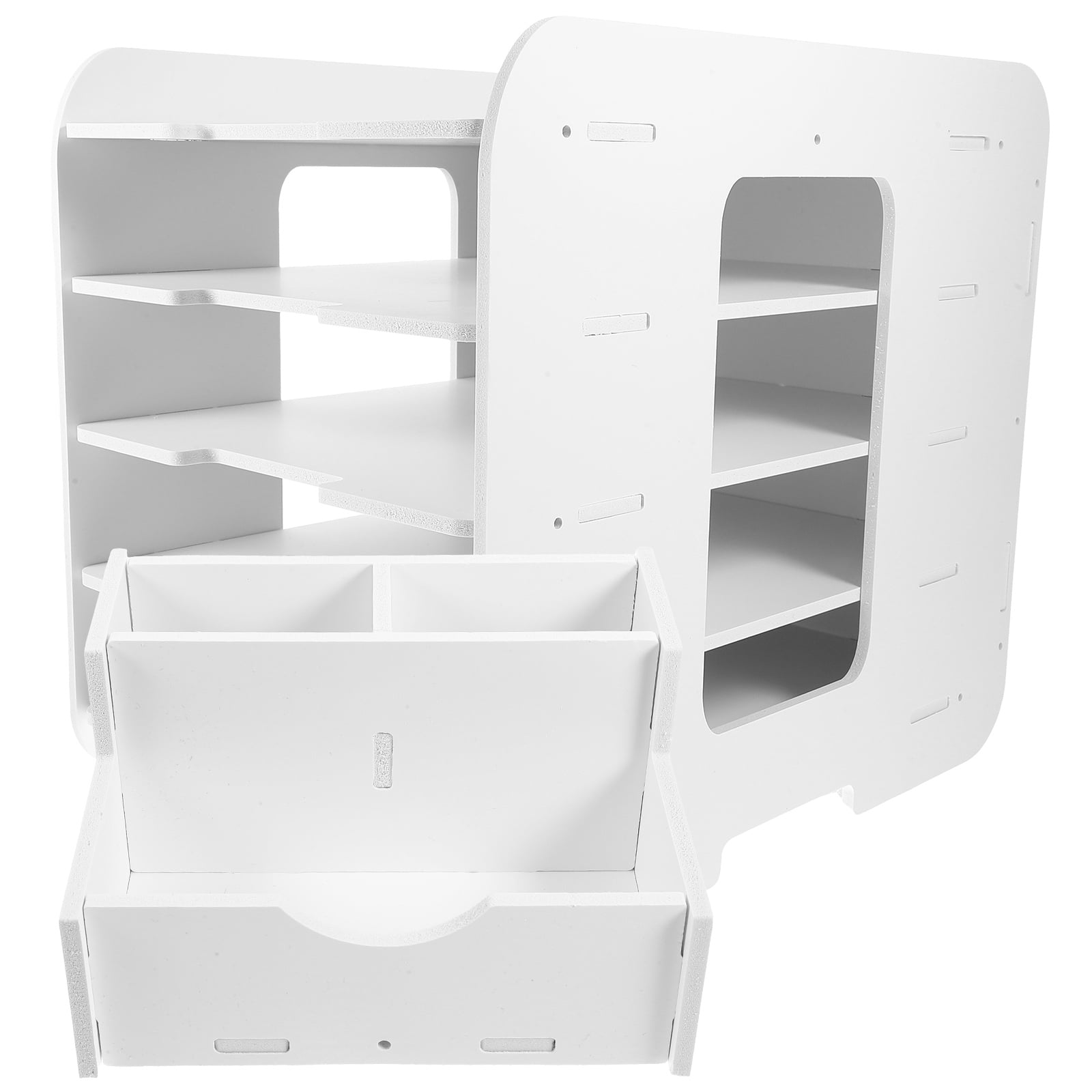 HOMEMAXS Multi-tiered Paper Magazine Storage Holder Receipts Container ...