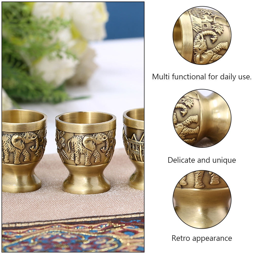 HOMEMAXS MultiFunctional Vintage Zinc Alloy Engraving Wine Goblet for ...