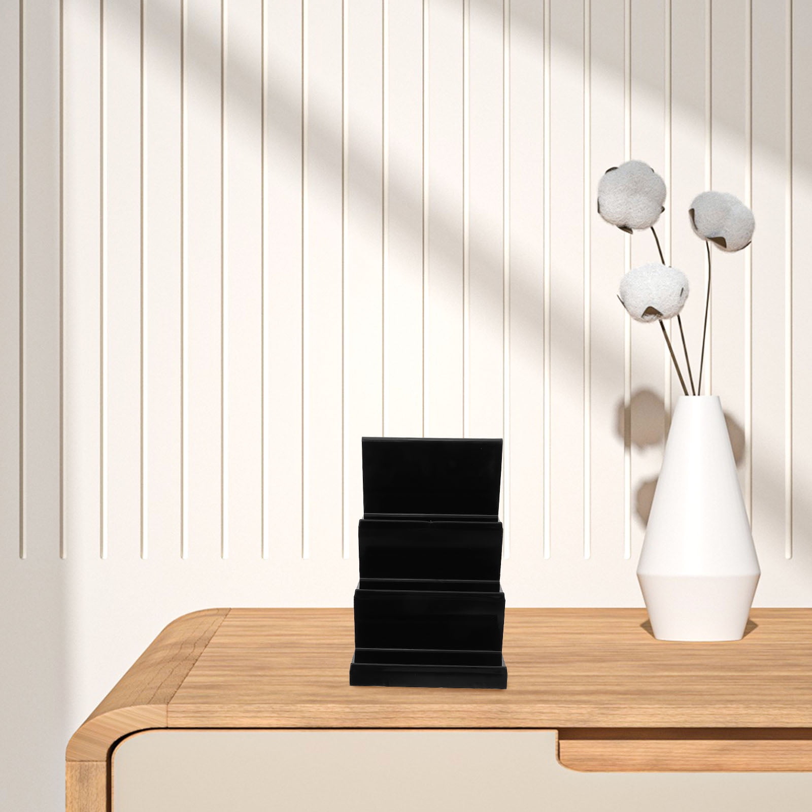 HOMEMAXS MultiTier Acrylic Storage Rack for Paper Storage Black Stylish ...