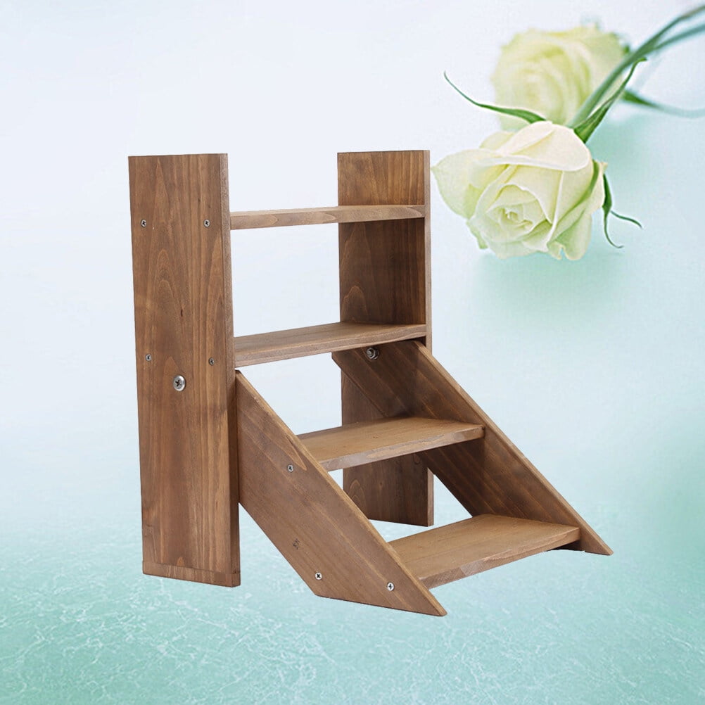 HOMEMAXS Multifunctional Wooden Storage Rack for Flowers and Plants ...