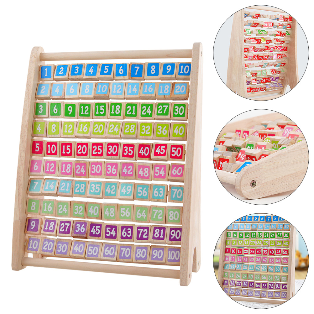 HOMEMAXS Multiplication Table Learning Tray for Kids with Synthetic ...
