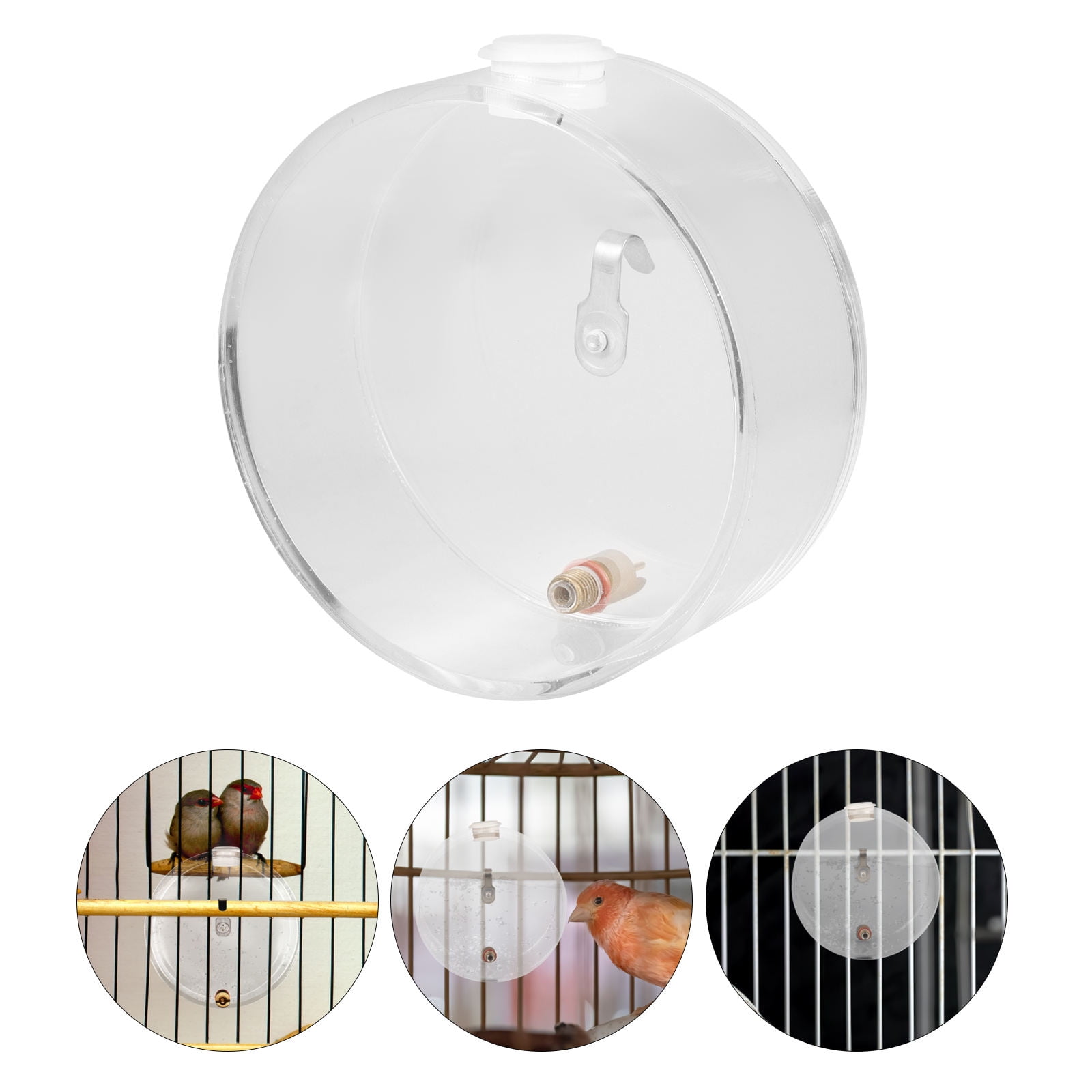 HOMEMAXS No Spill Bird Feeder Dispenser Parrot Drinking Fountain ...