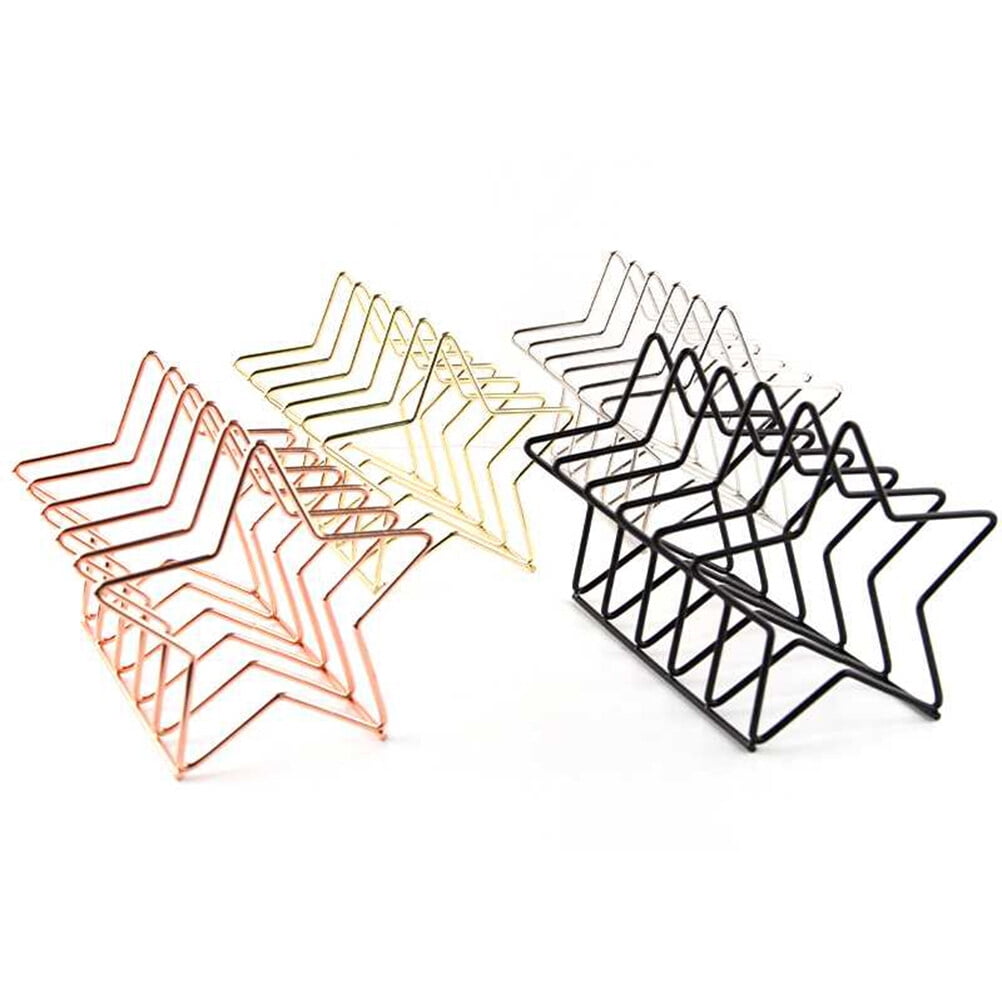 HOMEMAXS Nordic Style Desktop Bookshelf Creative Simple Star Shape Iron ...