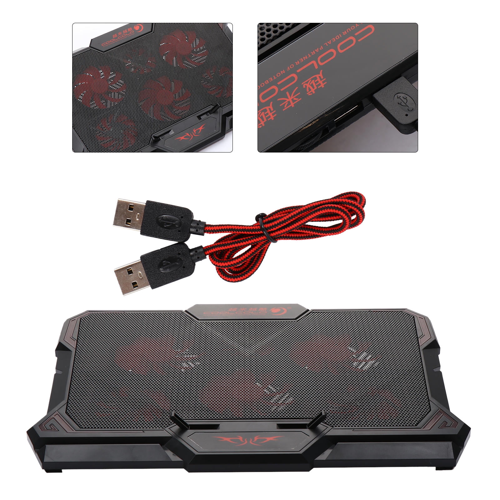 HOMEMAXS Notebook Cooler Ultra-thin Laptop Cooling Pad Extra USB Port ...