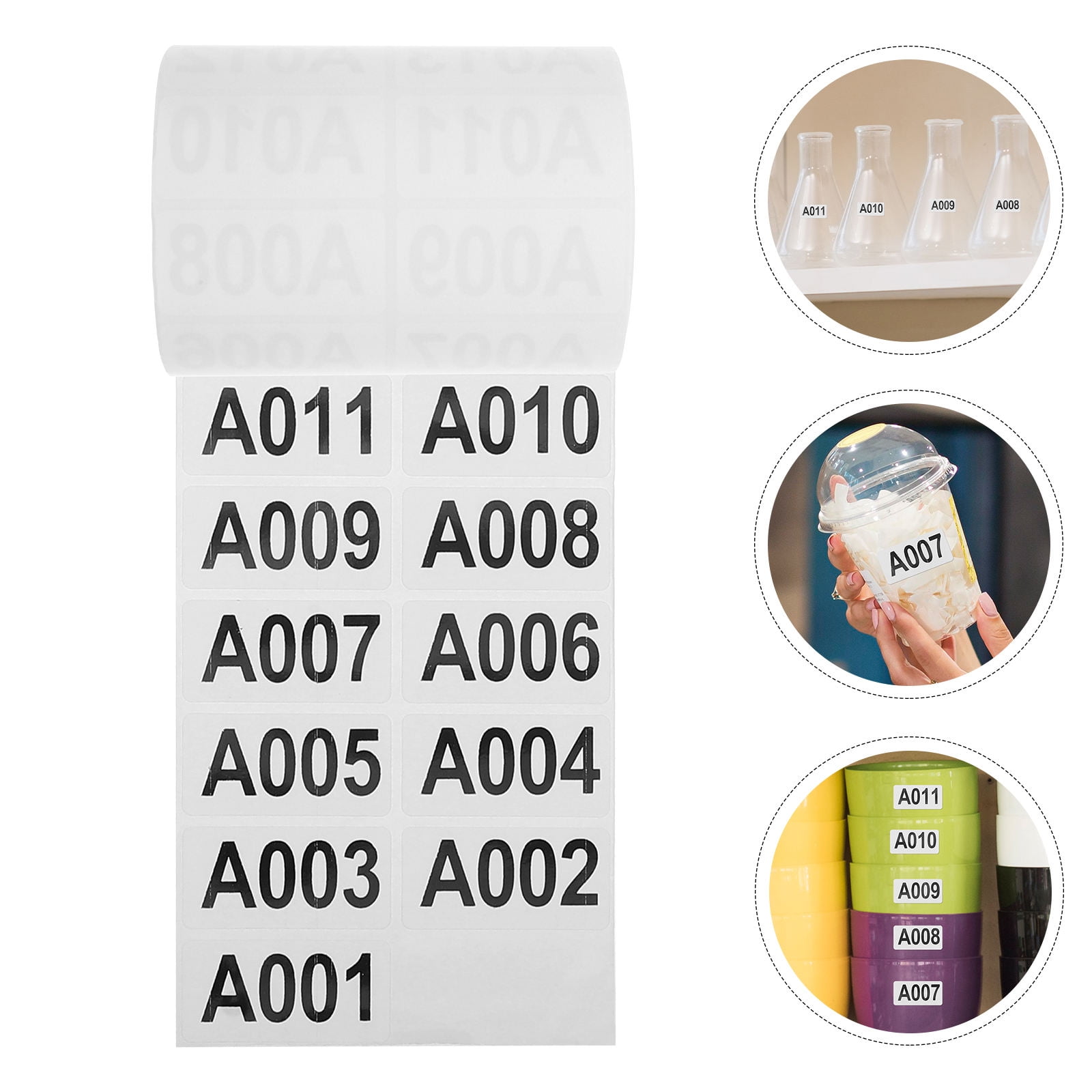 HOMEMAXS Numbered Labels Classroom Numbers Stickers Colored Organize ...