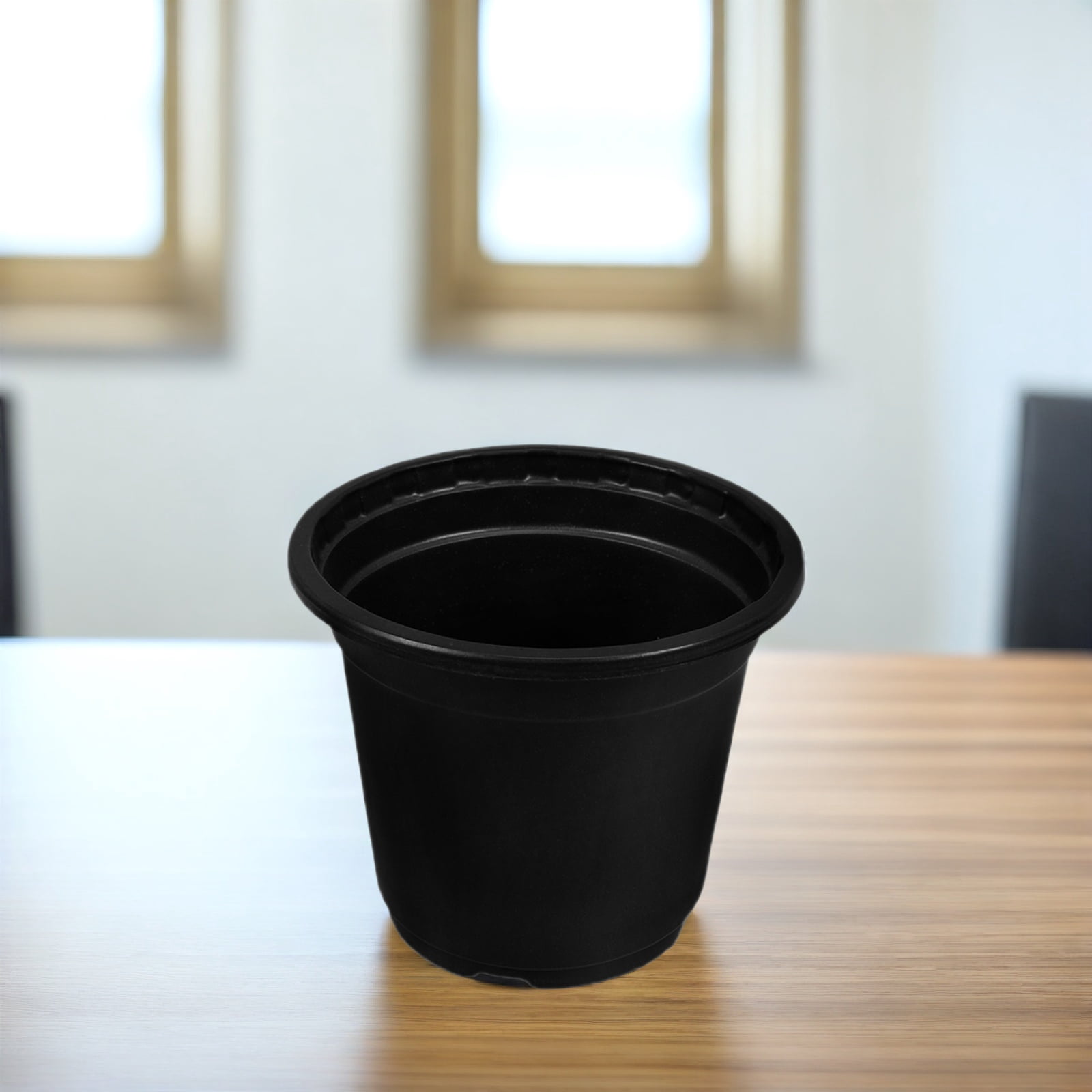 Black Polypropylene Nursery Cups for Flower with Drainage 50pcs Small ...
