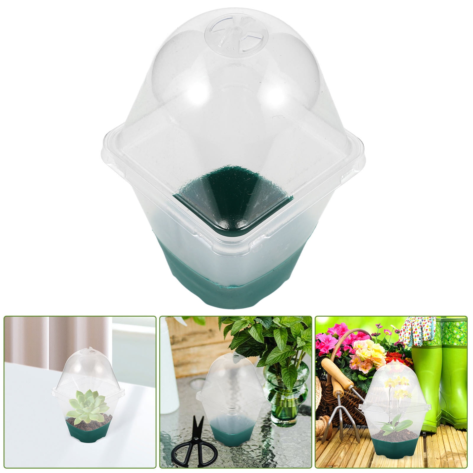 HOMEMAXS Nursery Pot for Plant Clear Nursery Pot Breathable Plants Pot ...