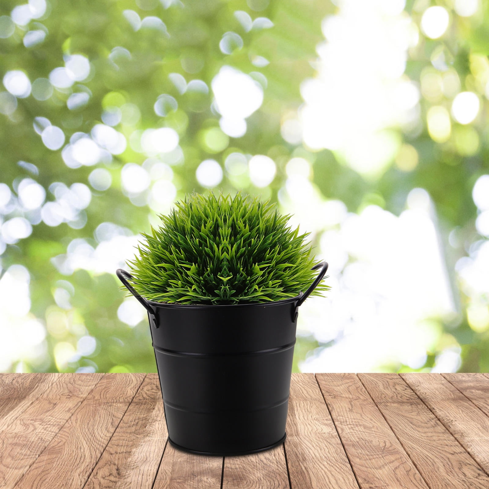 HOMEMAXS Office Bonsai Pot Small Iron Flower Garden Plant Pots Basket ...