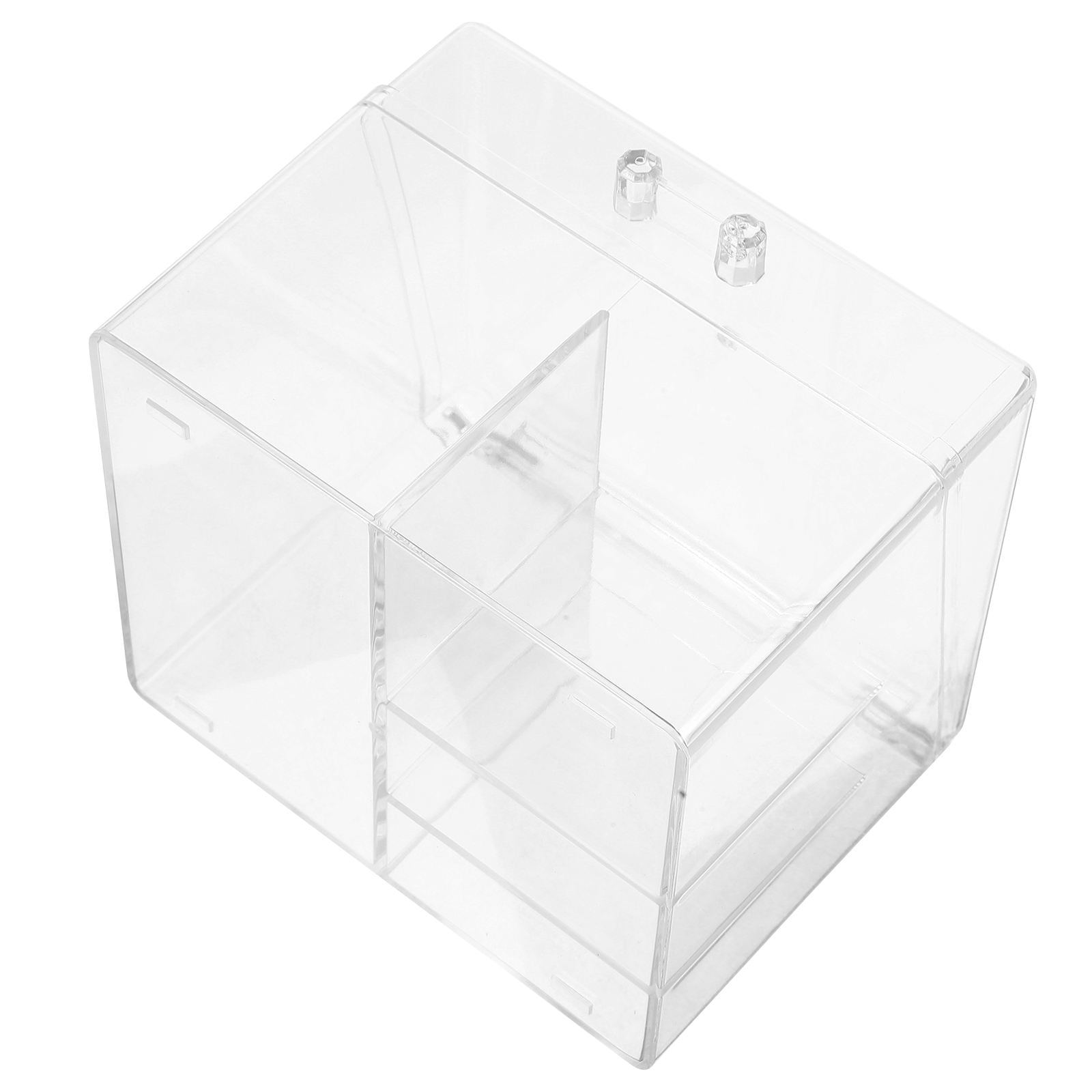 HOMEMAXS Office Business Card Display 4-Compartments Card Organizer ...