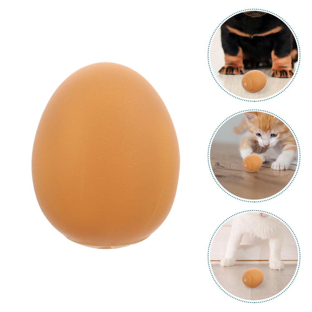 Orange Vinyl Squeaky Dog Egg Toys for Small Dogs Interactive Play 3pcs ...