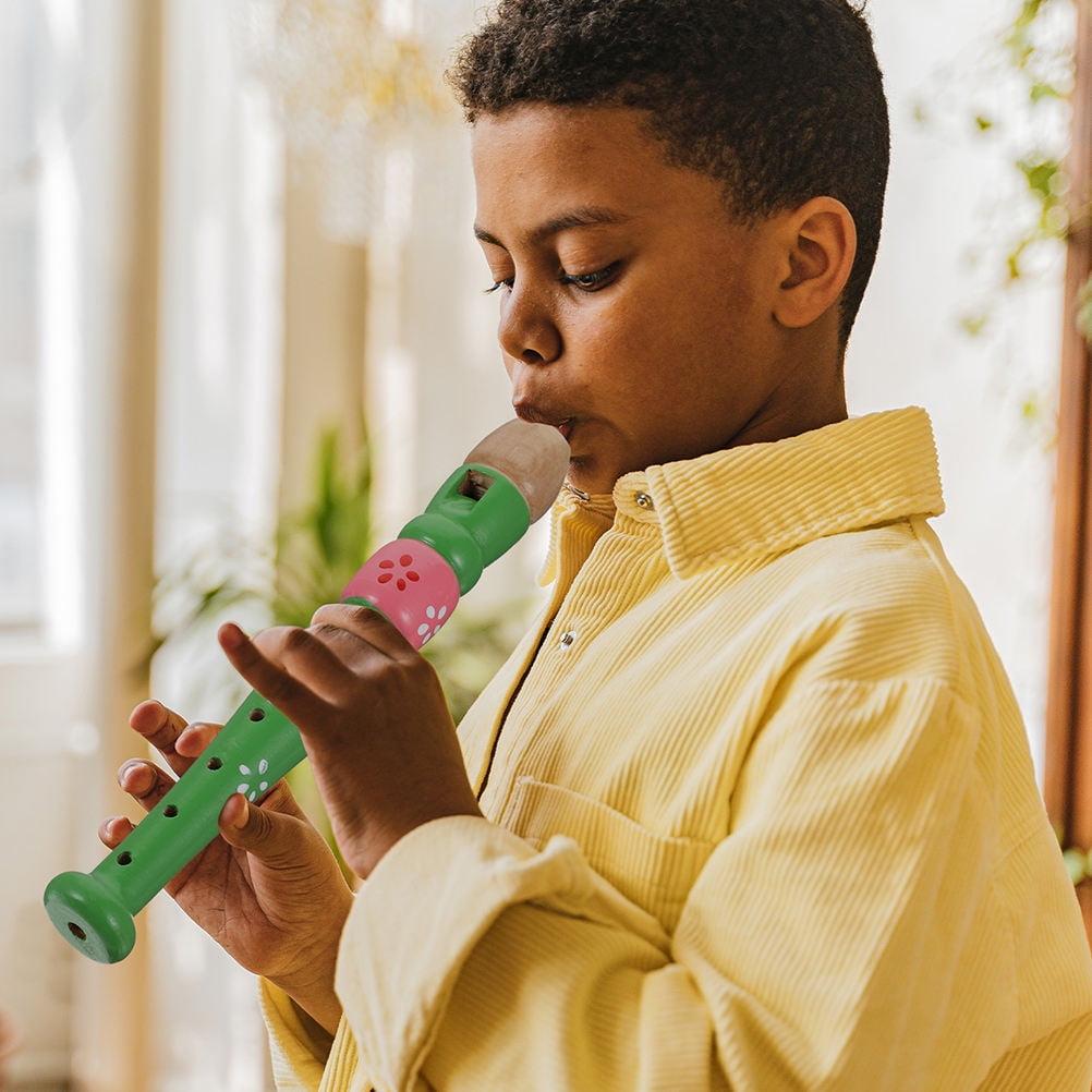Orff Children's 6 Hole Wooden Clarinet Flute Toy Children Musical ...