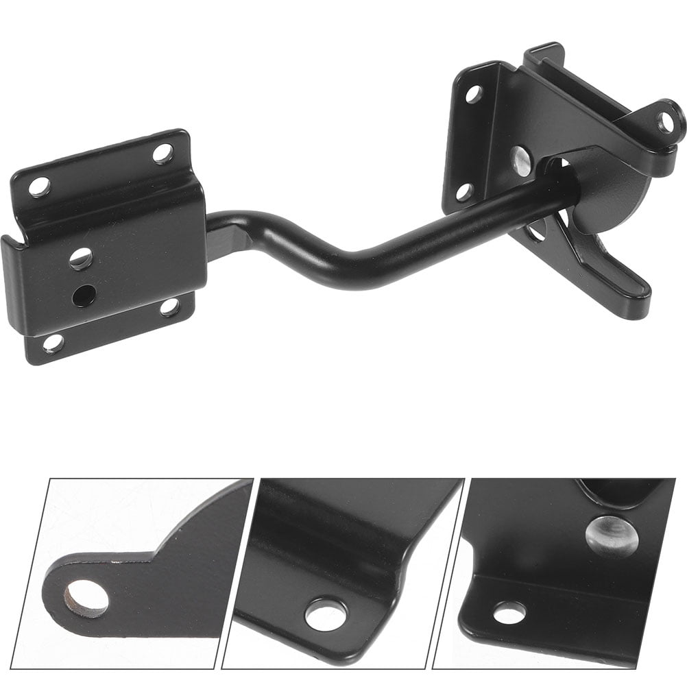 HOMEMAXS Black Carbon Steel Heavy Duty Gate Latch for Door Use with ...