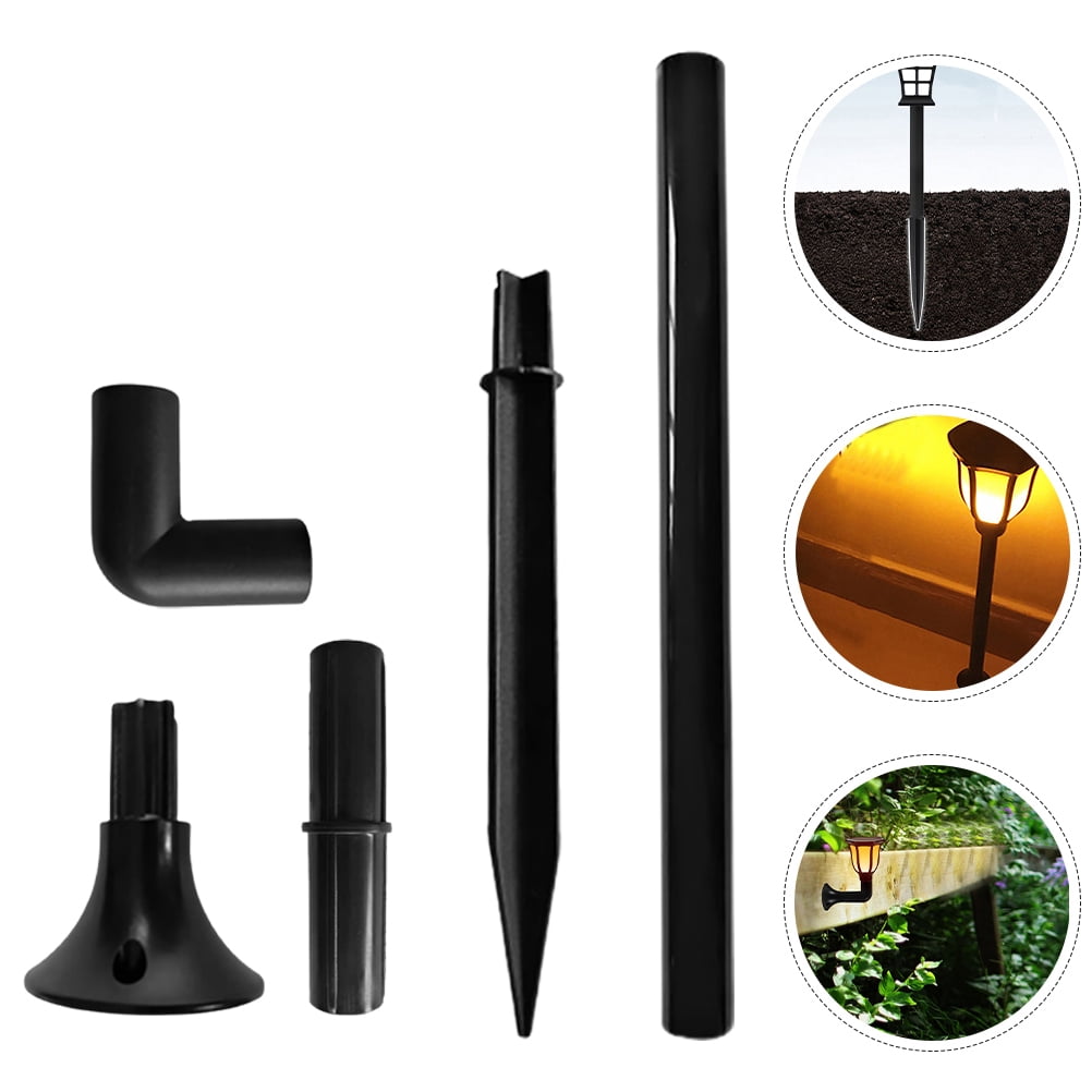 HOMEMAXS Outdoor Light Stakes Solar Ground Spike Pathway Lights Black ...