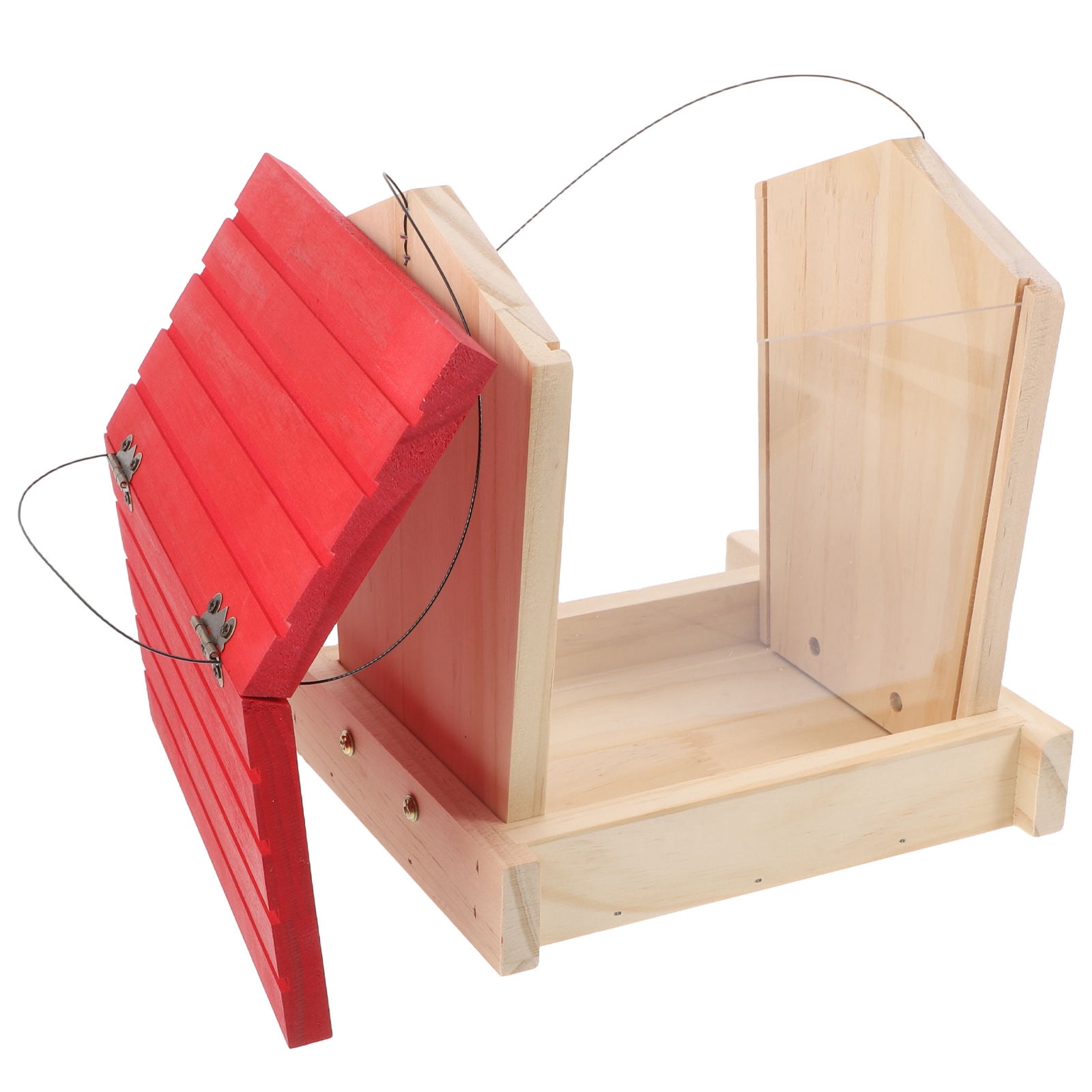 HOMEMAXS Outdoor Wood Bird House Feeder Hanging Bird Feeders Wild Birds ...