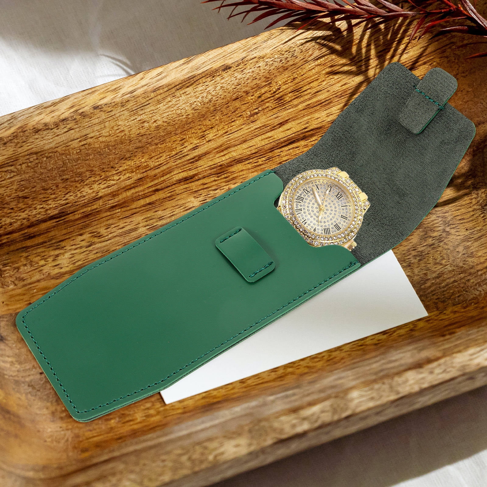 HOMEMAXS PU Watch Case Travel Watch Storage Pouch Portable Watch ...