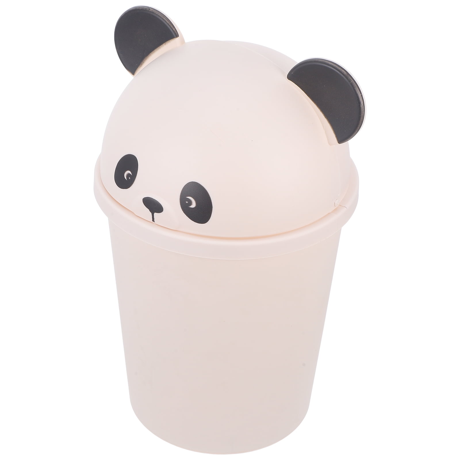 Panda Trash Can Garbage Mini with Lid Diapers Toys Car Bin Office ...