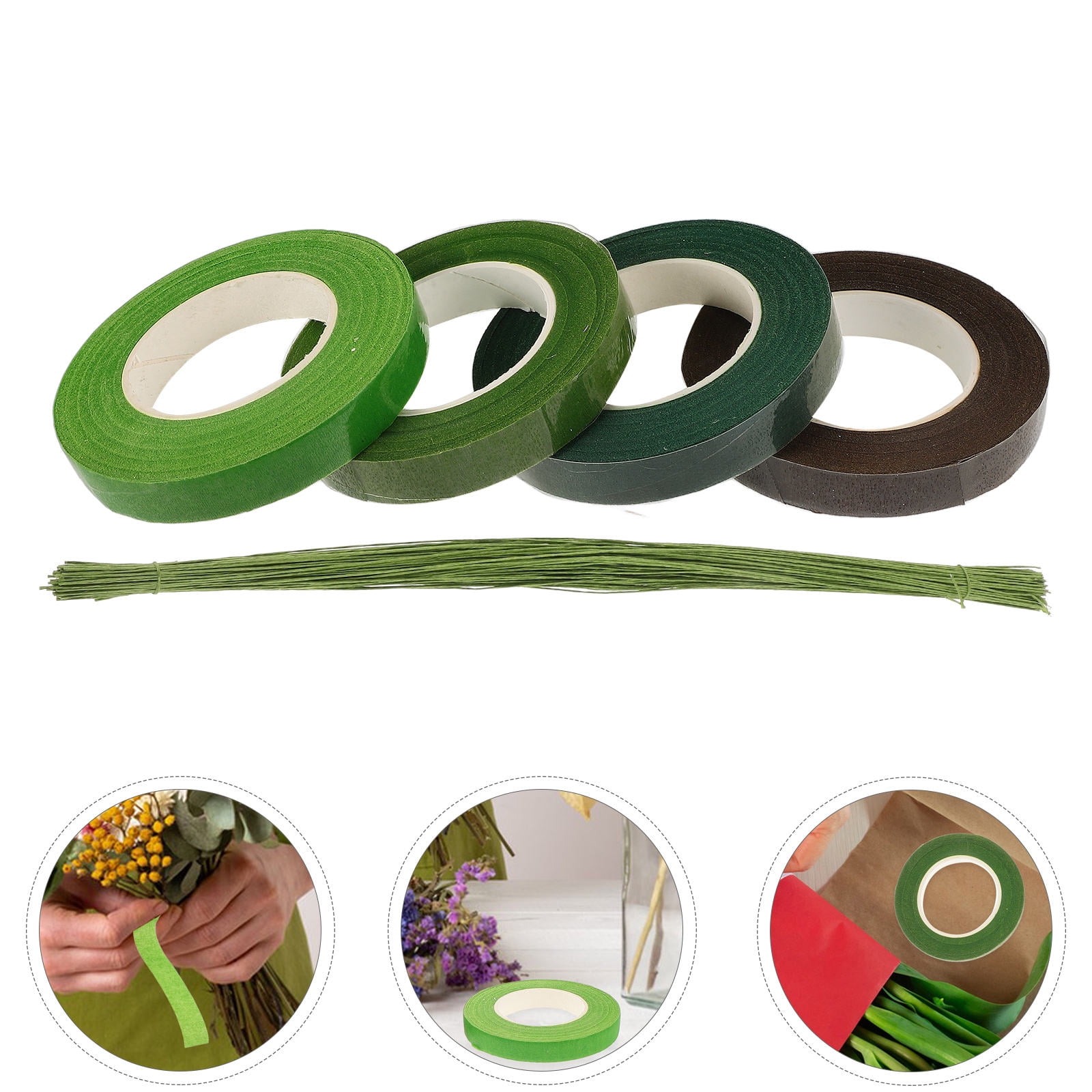HOMEMAXS Paper Rattan Rose Material Crafts Wire for Flowers ...