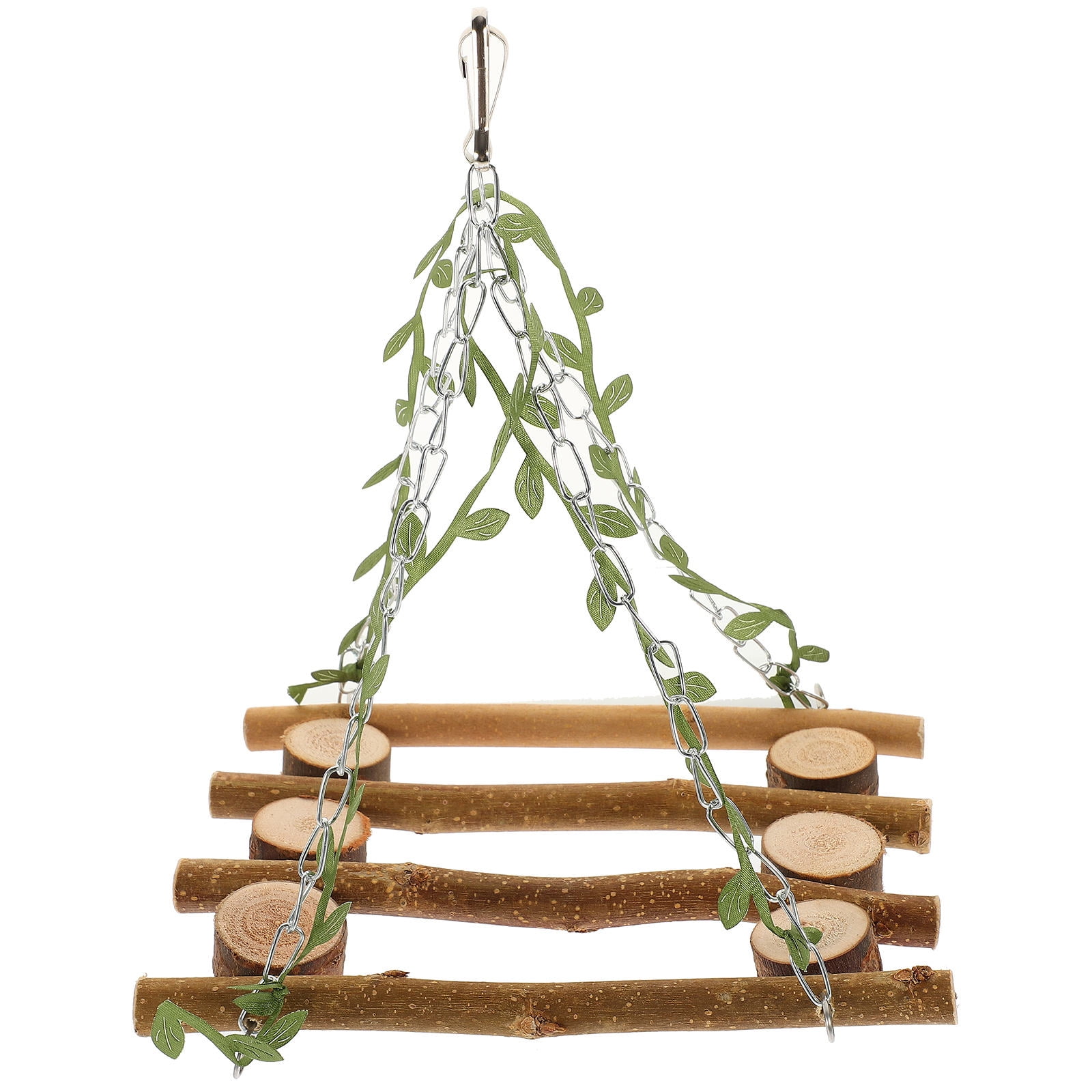 HOMEMAXS Parrot Hanging Swing Wooden Playing Swing Standing Swing ...