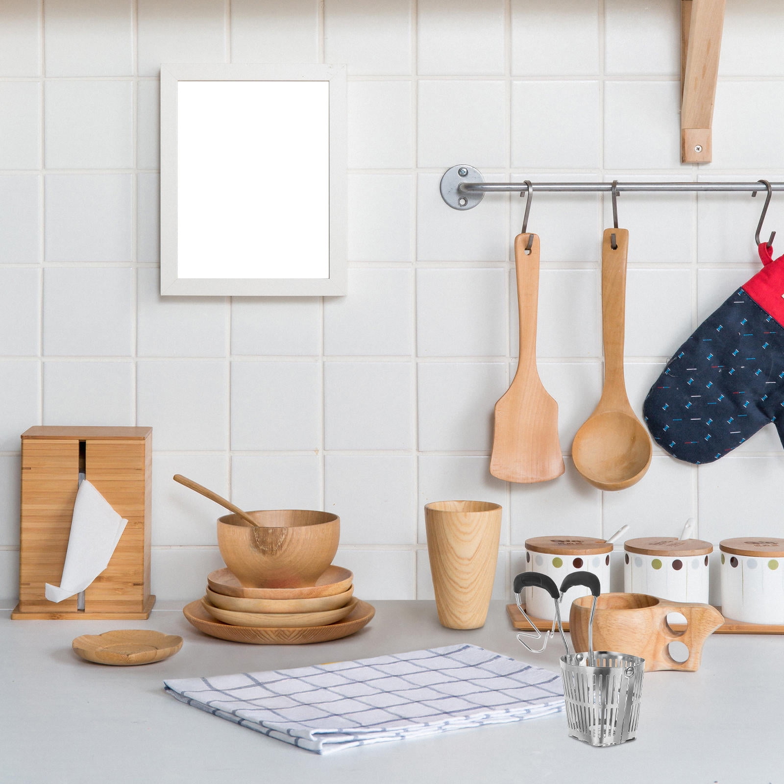 HOMEMAXS Pasta Cooker Stainless Steel Pasta Basket Kitchen Mesh Spider ...