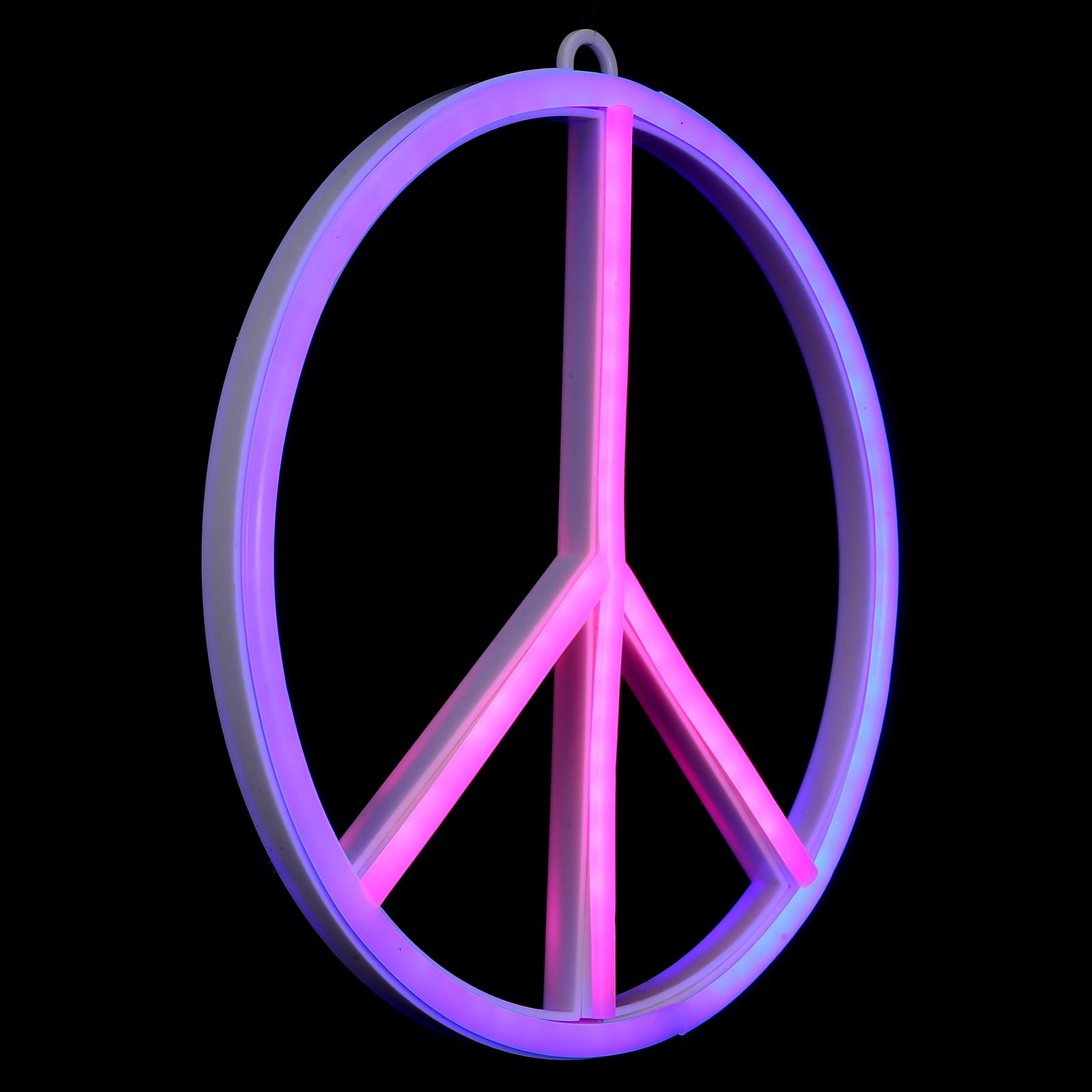 HOMEMAXS Peace Sign Christmas Lights Symbol Neon LED Wall Decor ...