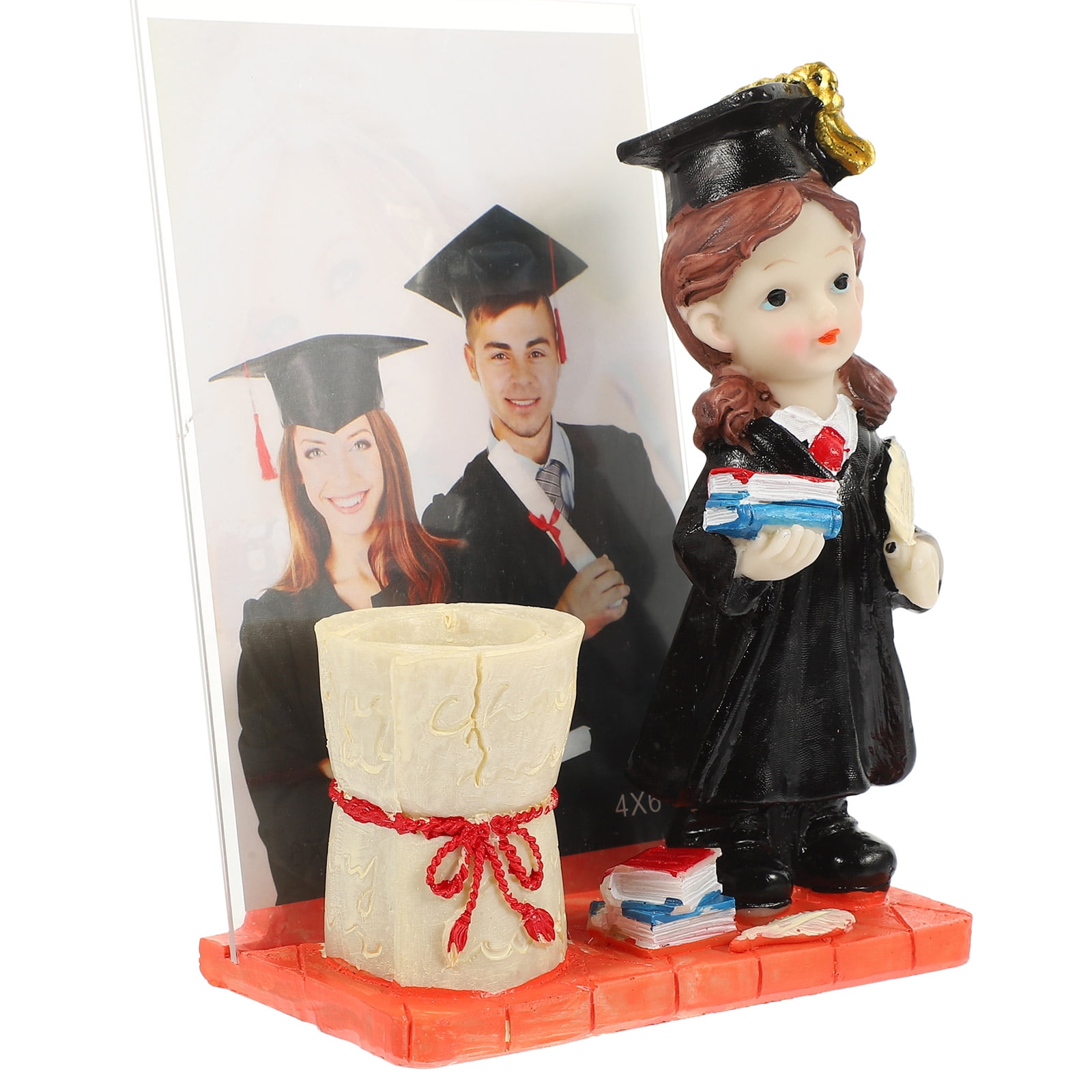 HOMEMAXS Pen Organizer Graduate Doctorial Student Resin Figure Pen ...
