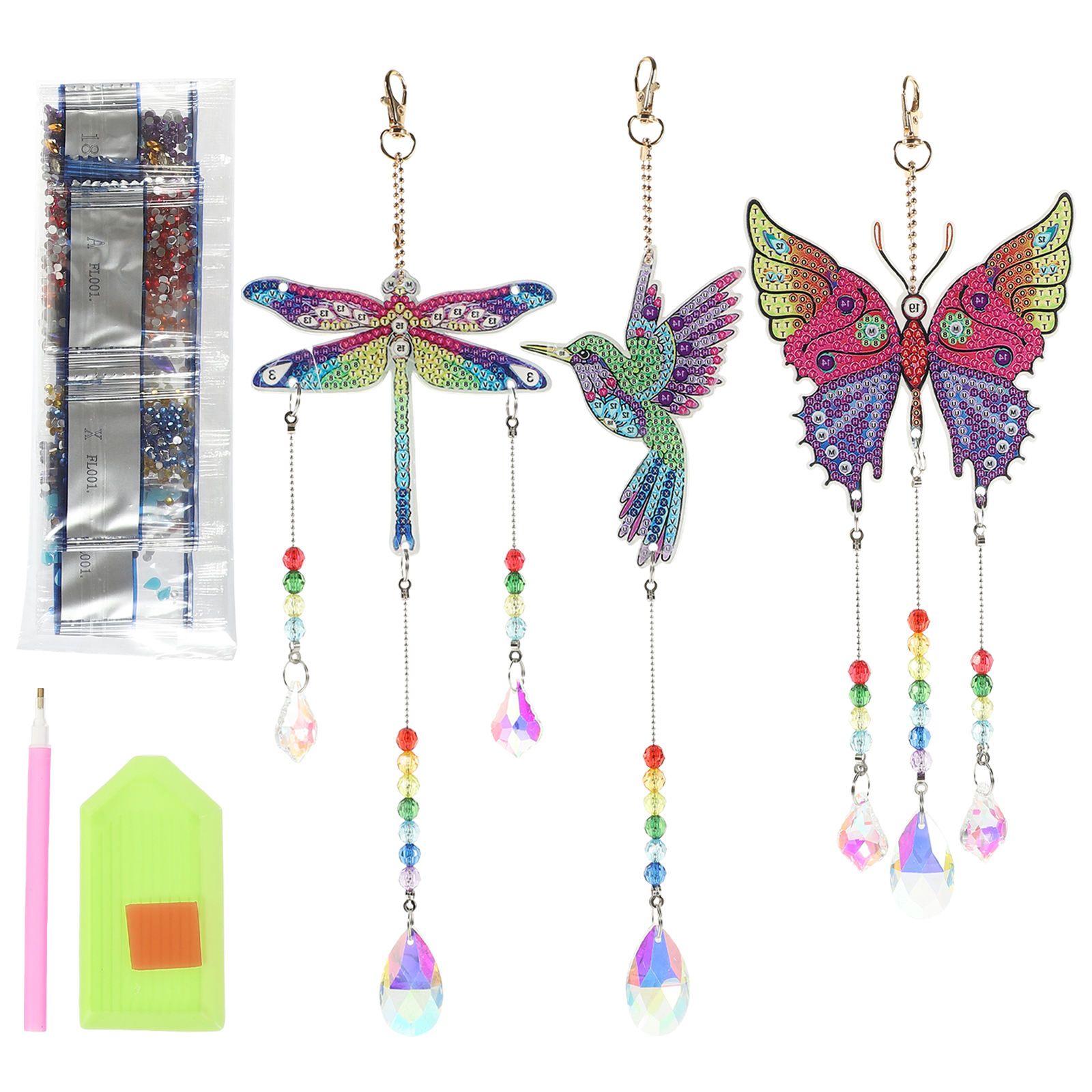 Pendant Diamonds Wind Chime Hanging Decor Decoration Decorations ...