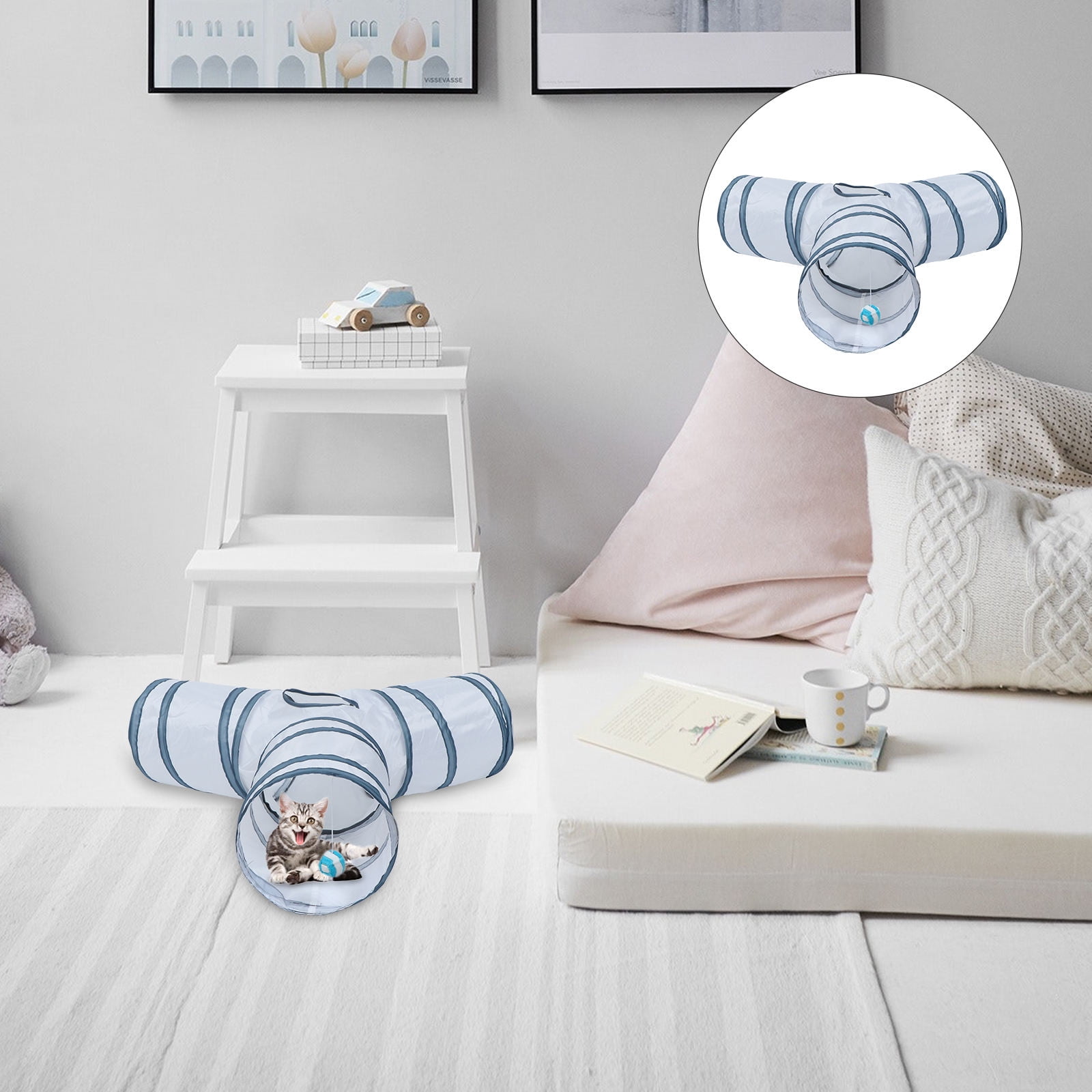 HOMEMAXS Pet Channel Toys Interactive Cat Small Animal Play Tunnel ...