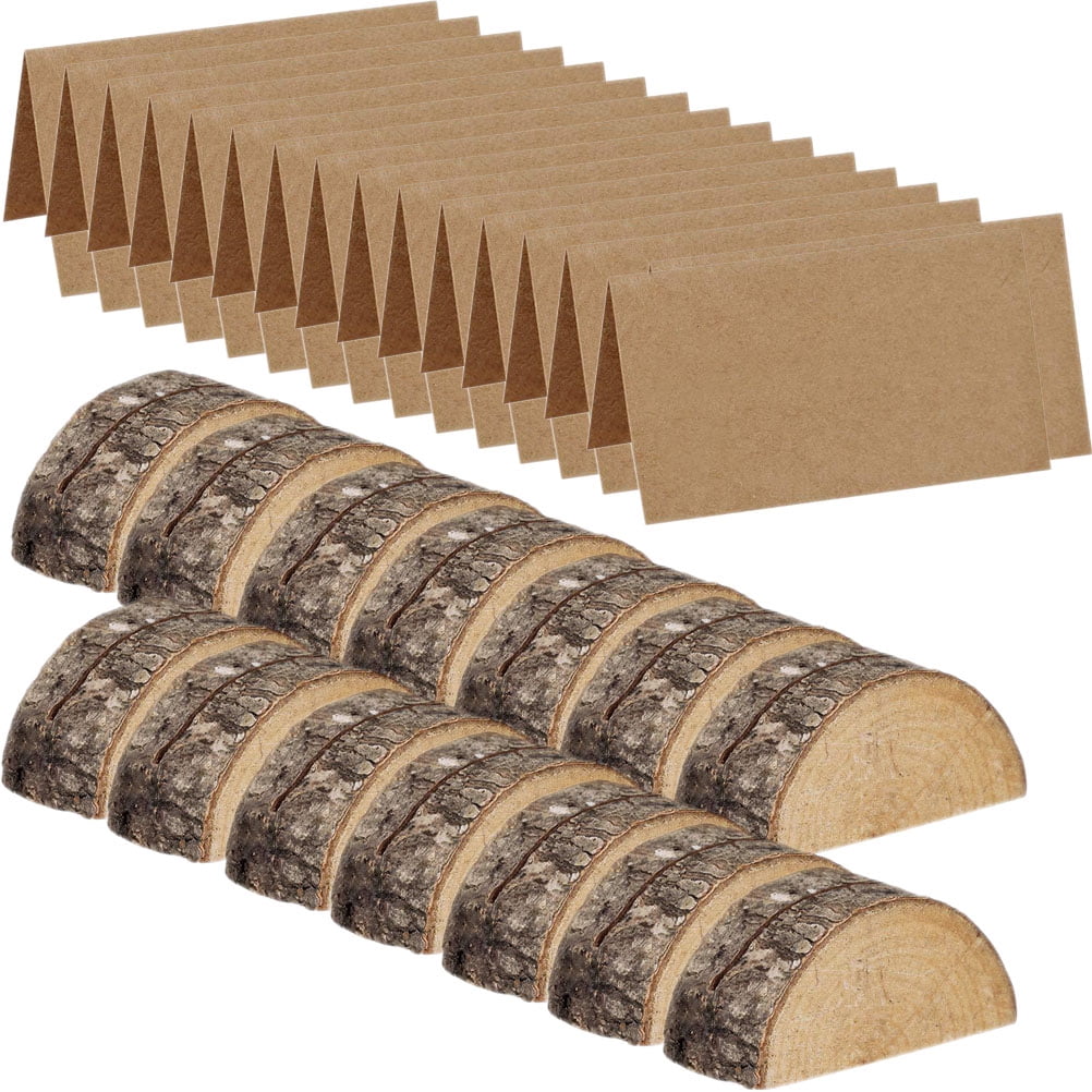 GARVALON Compact Table Sign Wooden Wedding Decor Signs 18Pcs 4x3.5in ...