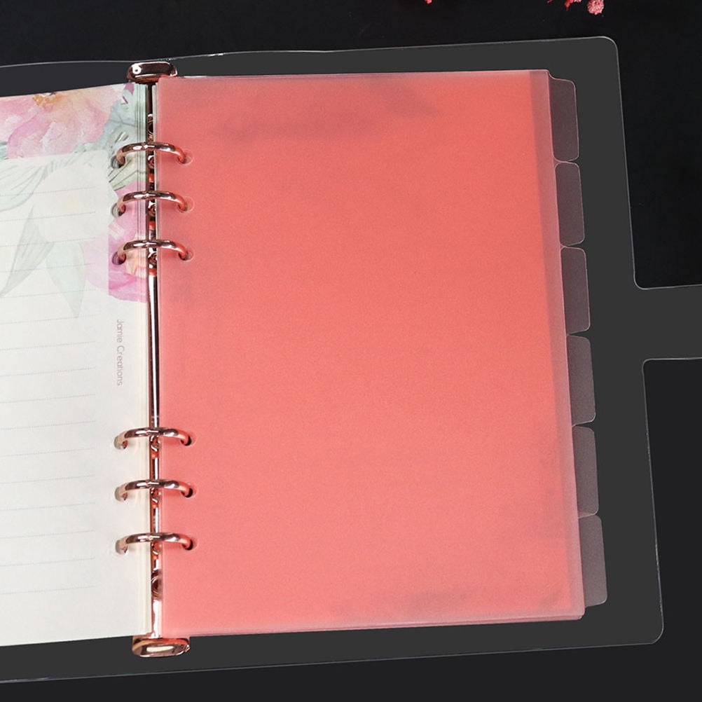 HOMEMAXS Pink Binder dividers for Notebook Made of PP Material Great ...