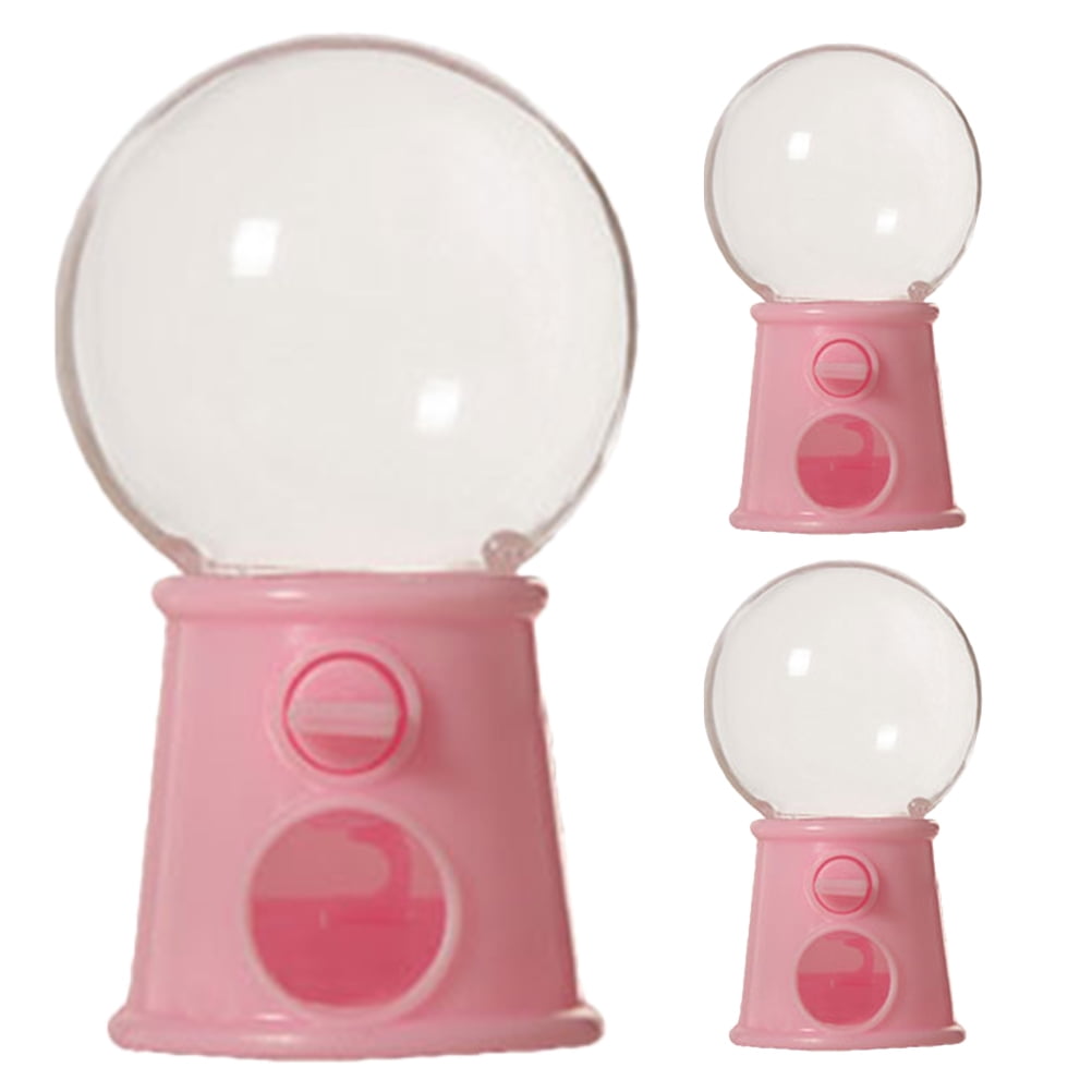 HOMEMAXS Pink Plastic Gumball Machine Toys Kids Candy Dispenser for ...
