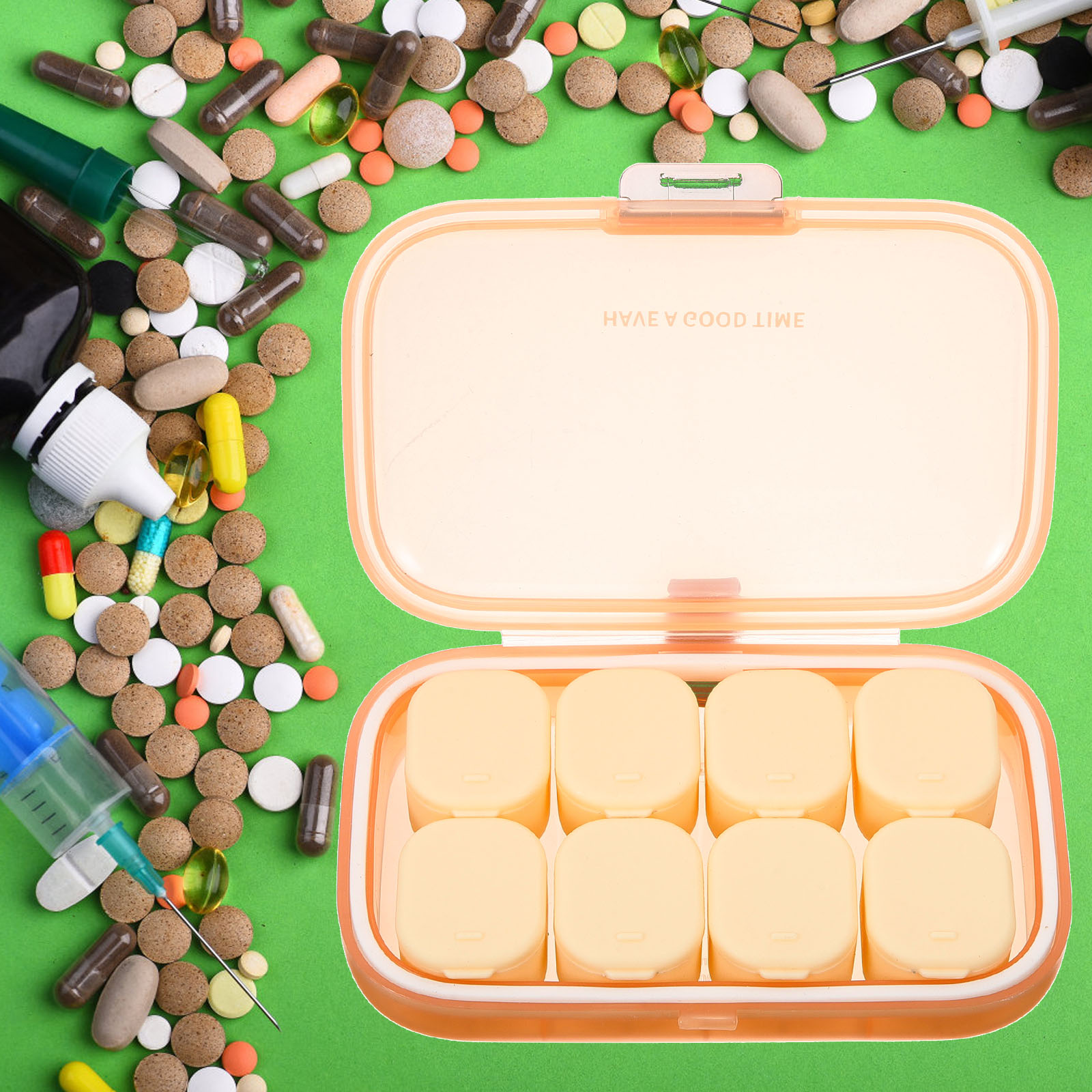 HOMEMAXS Pink Portable Pill Box Wallet for Seedling Made of Plastic ...